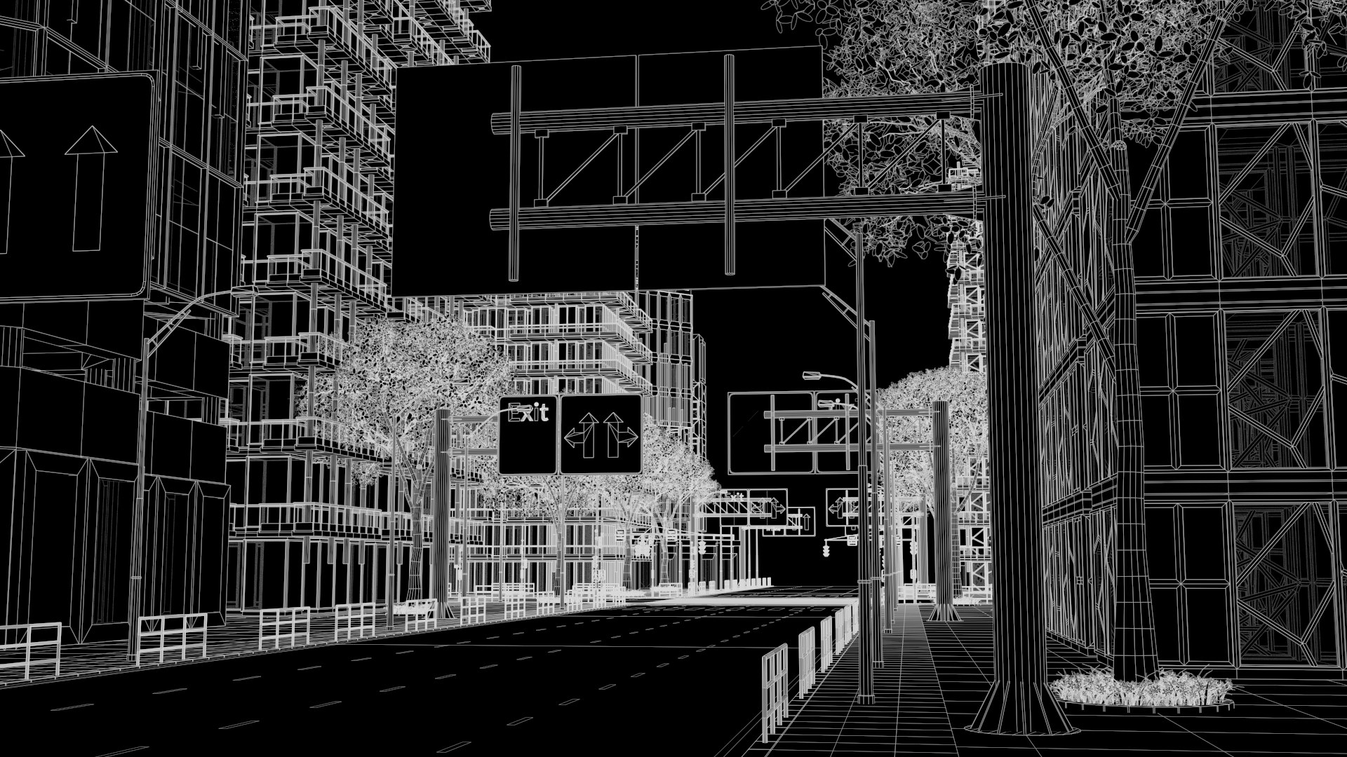 3D City Intersection - TurboSquid 1672915