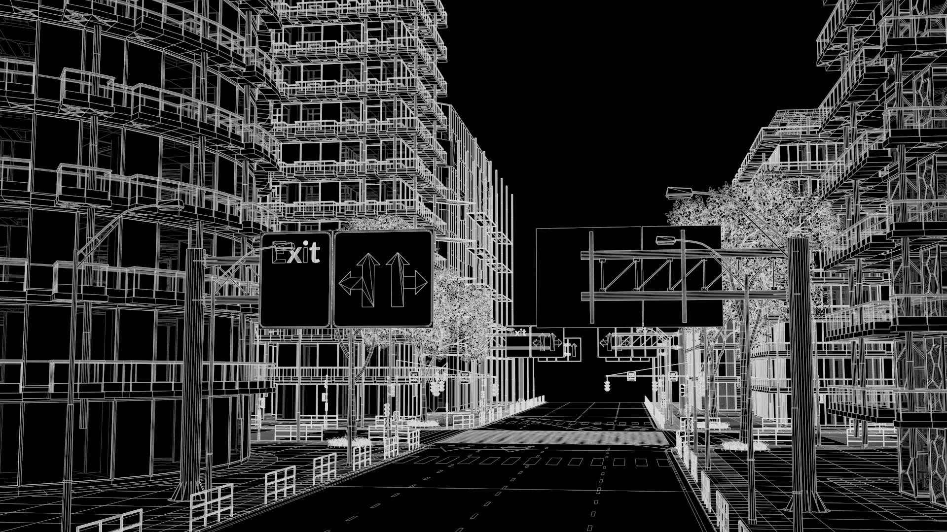 3D City Intersection - TurboSquid 1672915