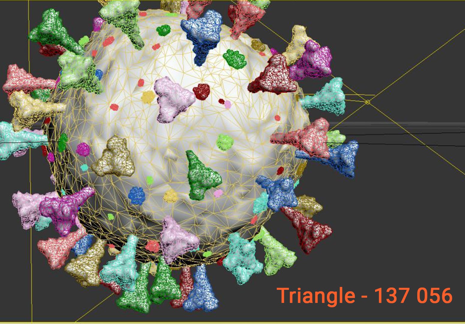 Optimized realistic corona virus model - TurboSquid 1542767