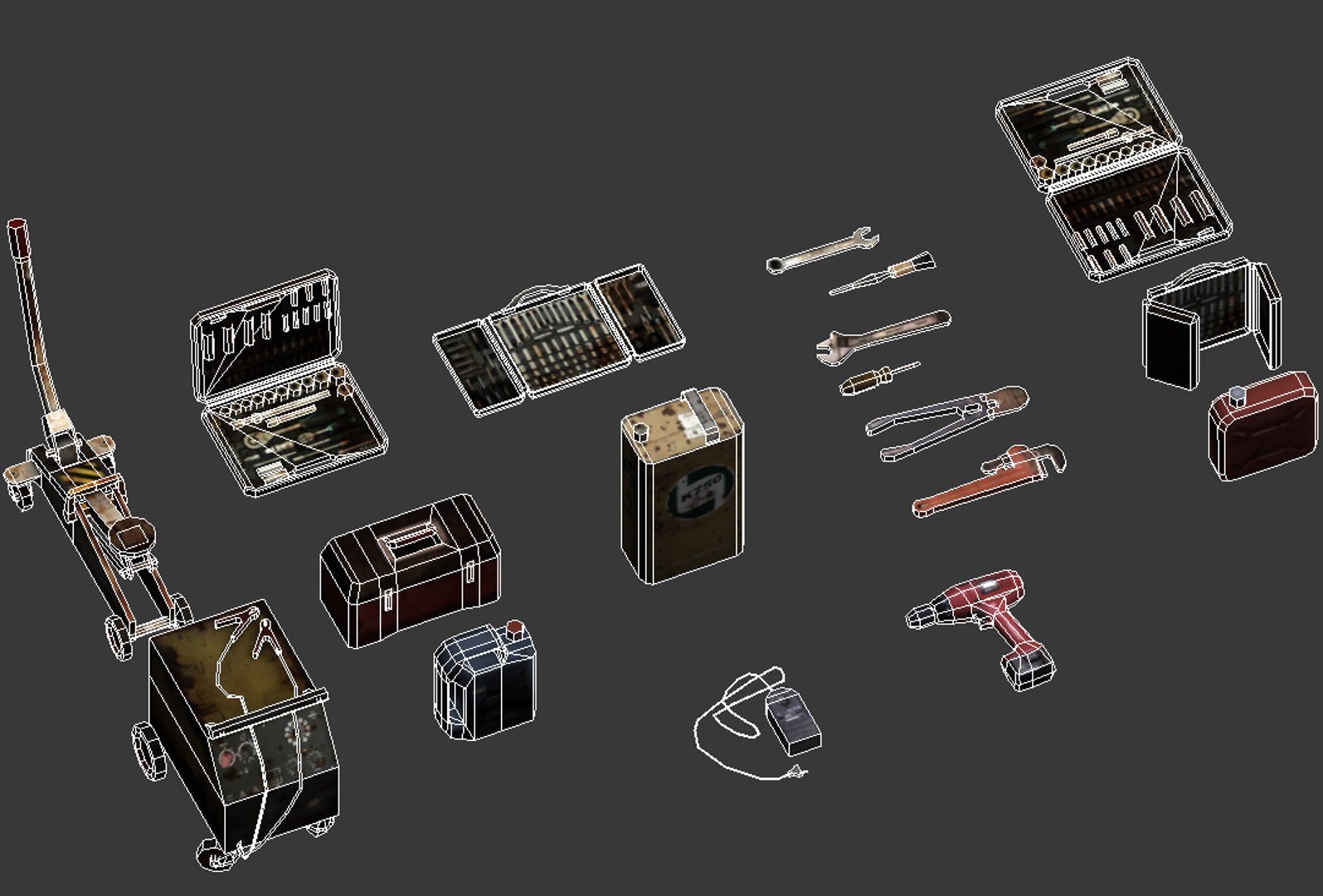 3D Tools Pack Assets Sets Model - TurboSquid 1533323
