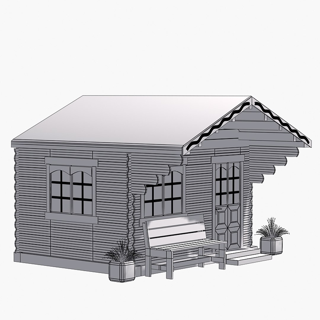Wood Garden House 3d Model