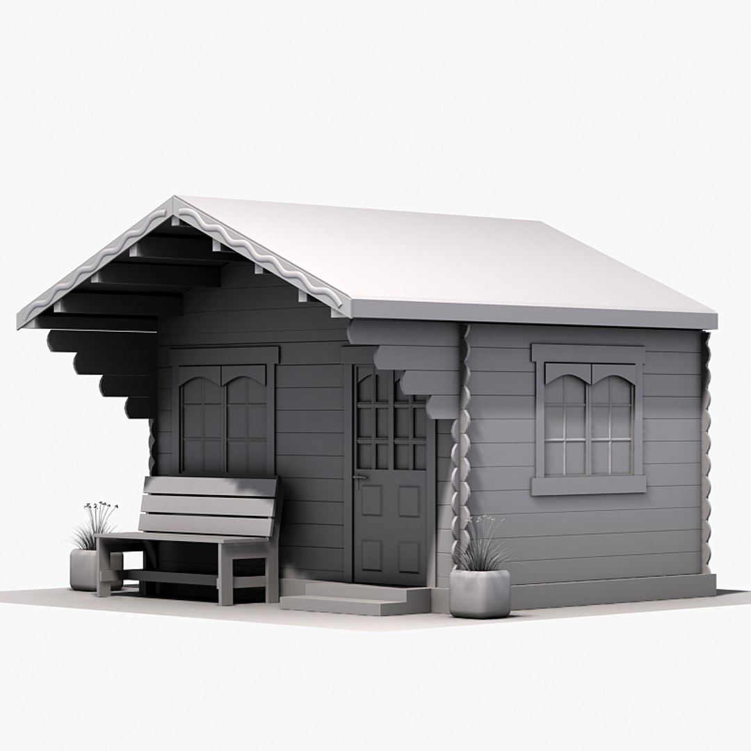 Wood Garden House 3d Model