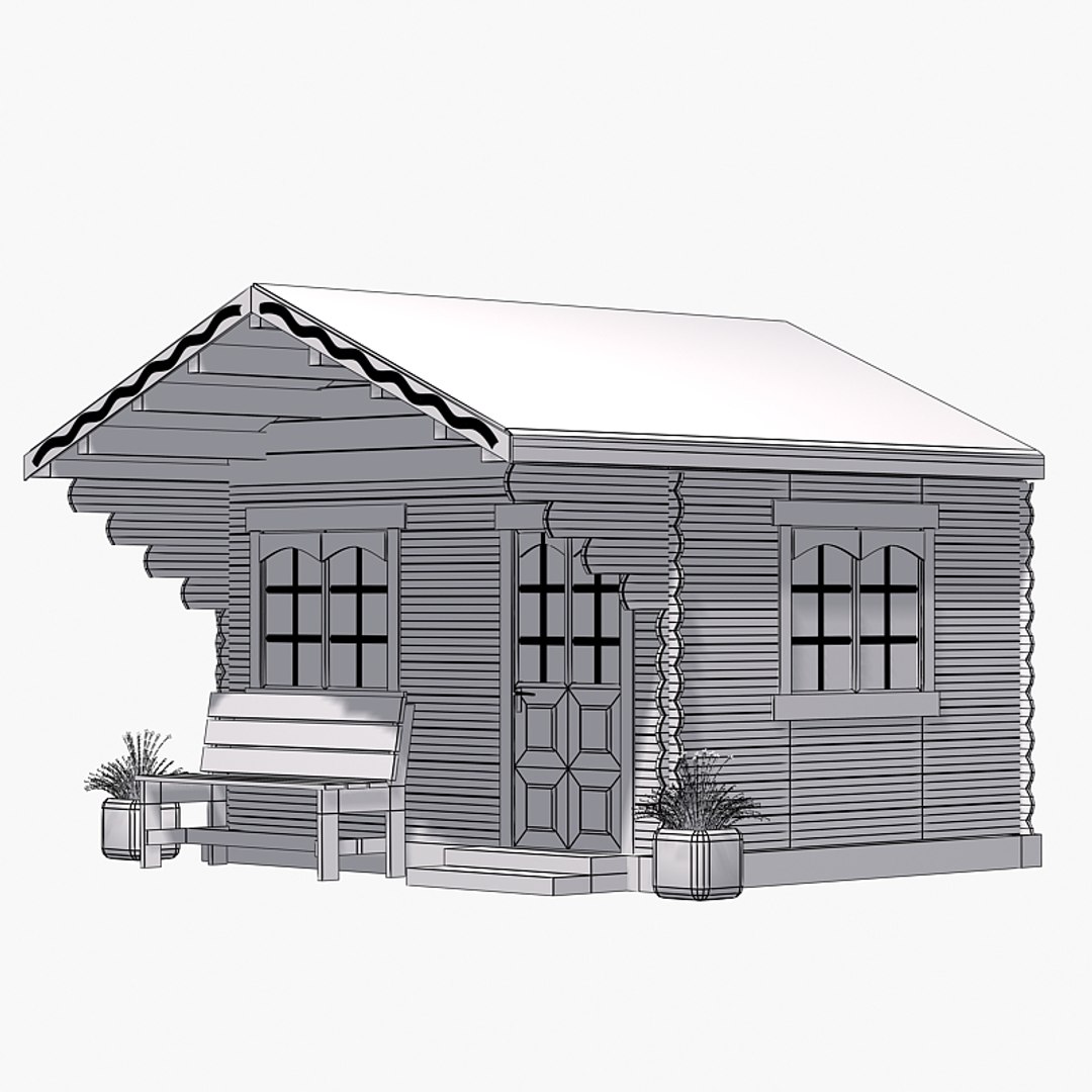Wood Garden House 3d Model