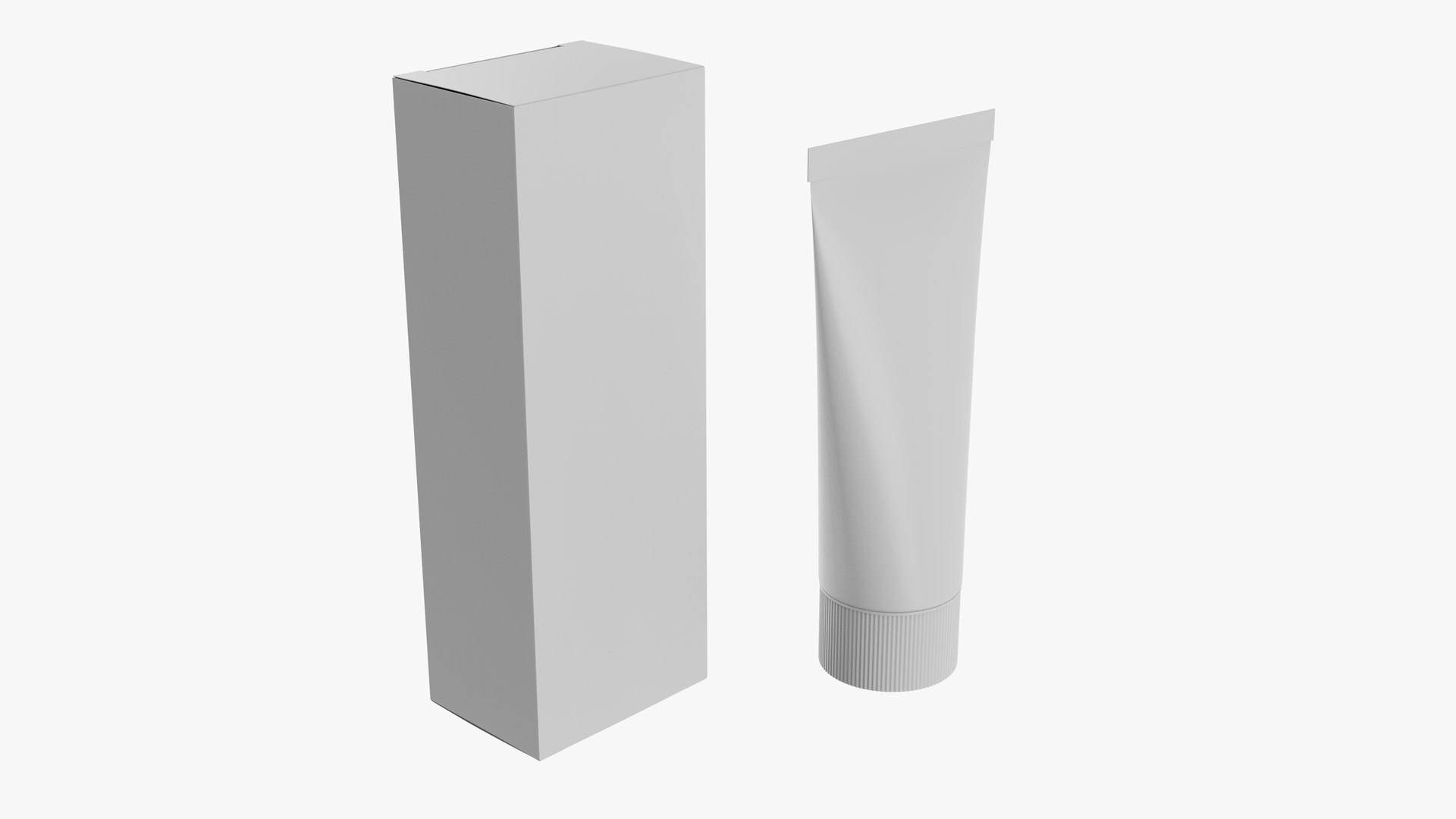3D Tube Cream And Cardboard Box - TurboSquid 2225429