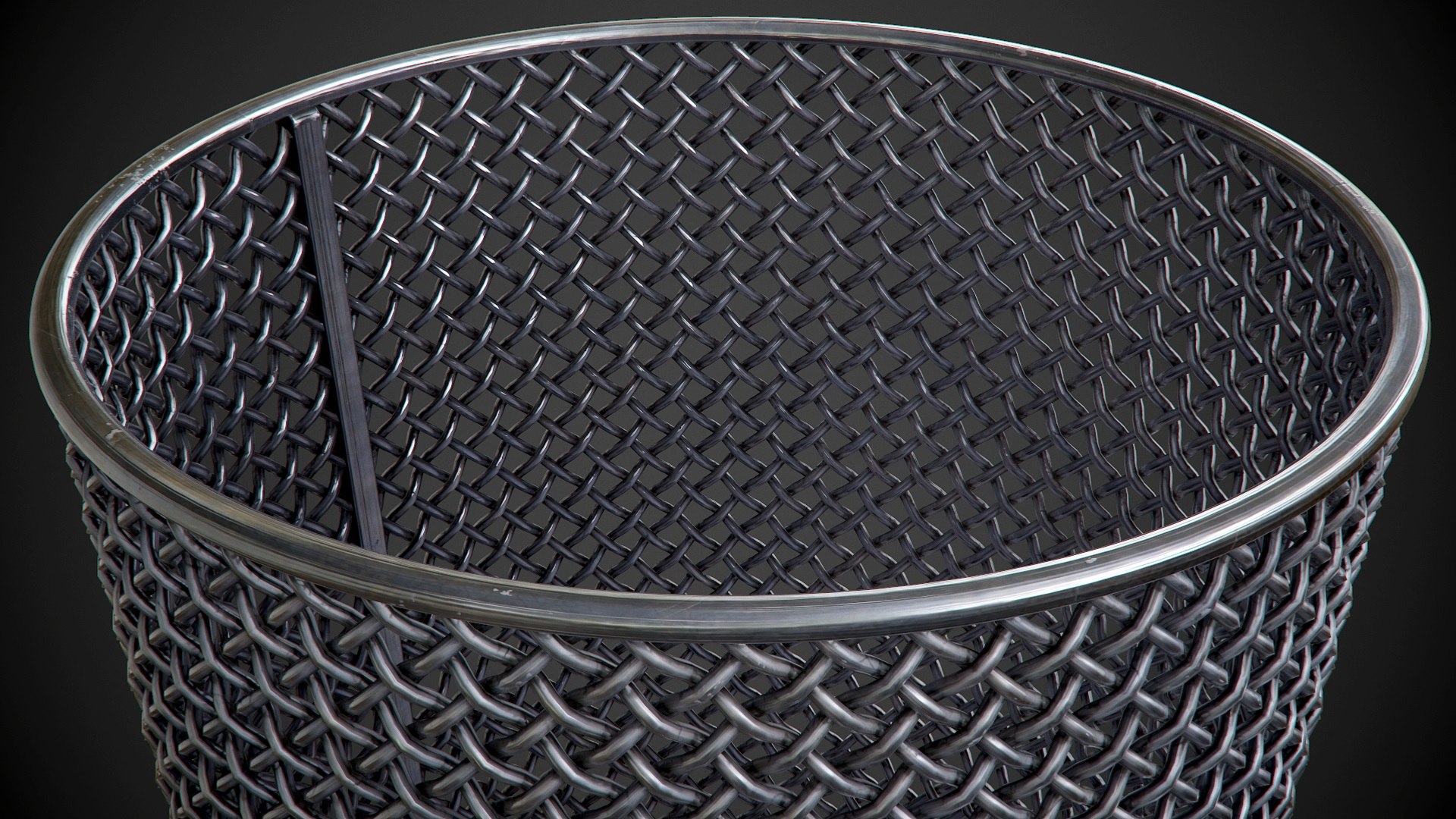 Steel Wire Mesh Wastebasket 3D - TurboSquid 1279768