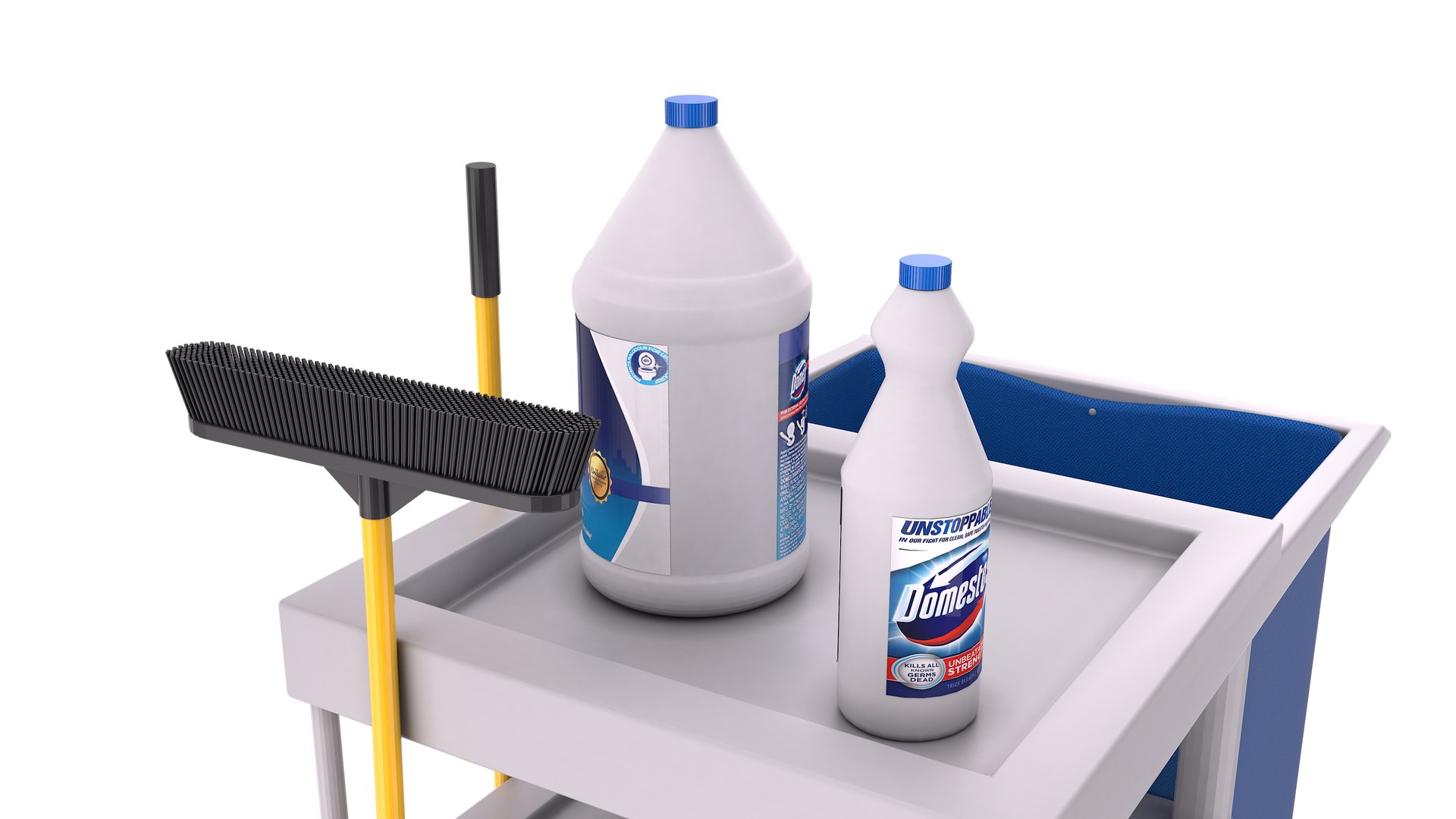 3D Cleaning Cart Model - TurboSquid 1896759