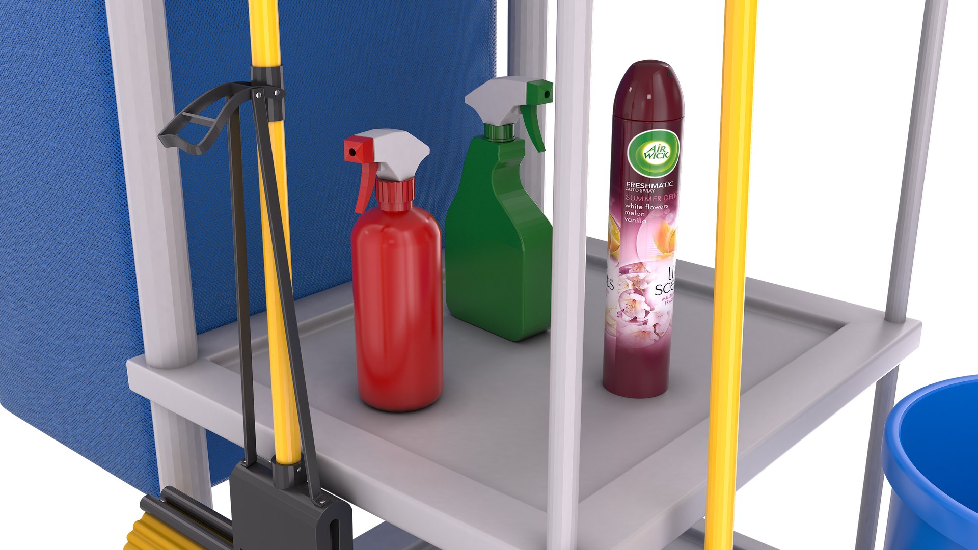 3D Cleaning Cart Model - TurboSquid 1896759