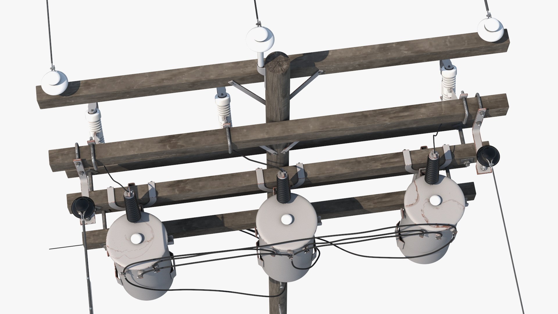 High Voltage Utility Pole And Line Insulators 3D - TurboSquid 2335559