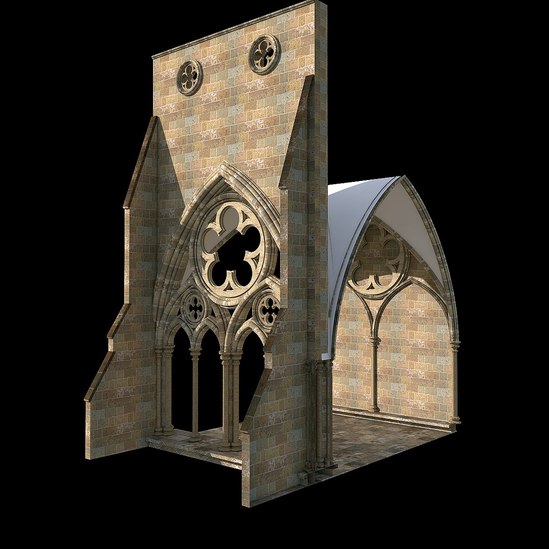 3d Medieval Hallway Hall Model