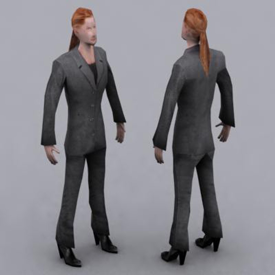 3d human character suit model