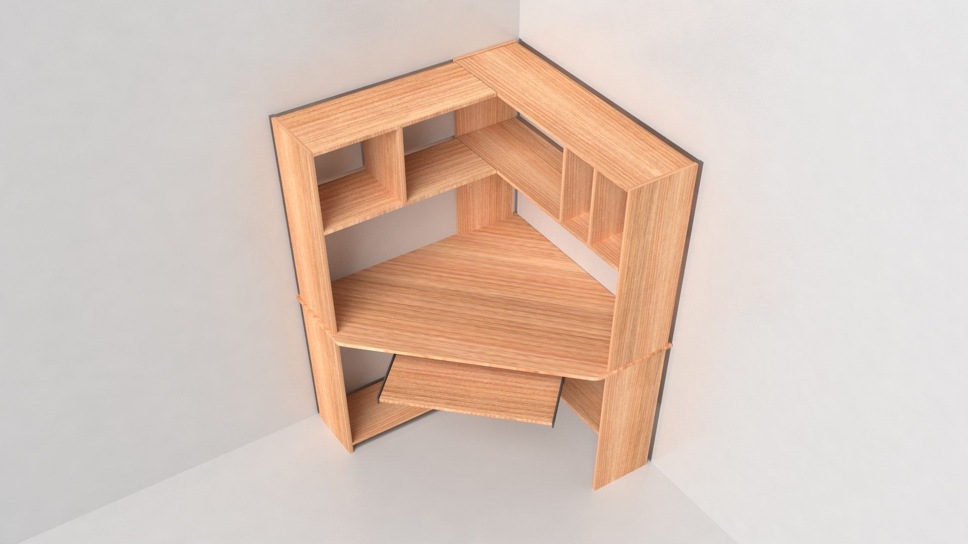 corner desk 3d model