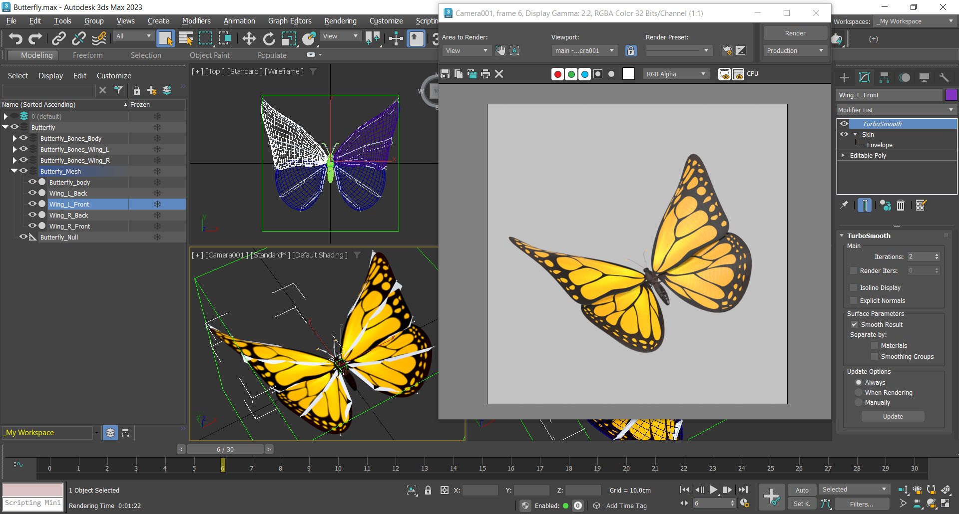 Butterfly With Flying Animation 3D - TurboSquid 1938871