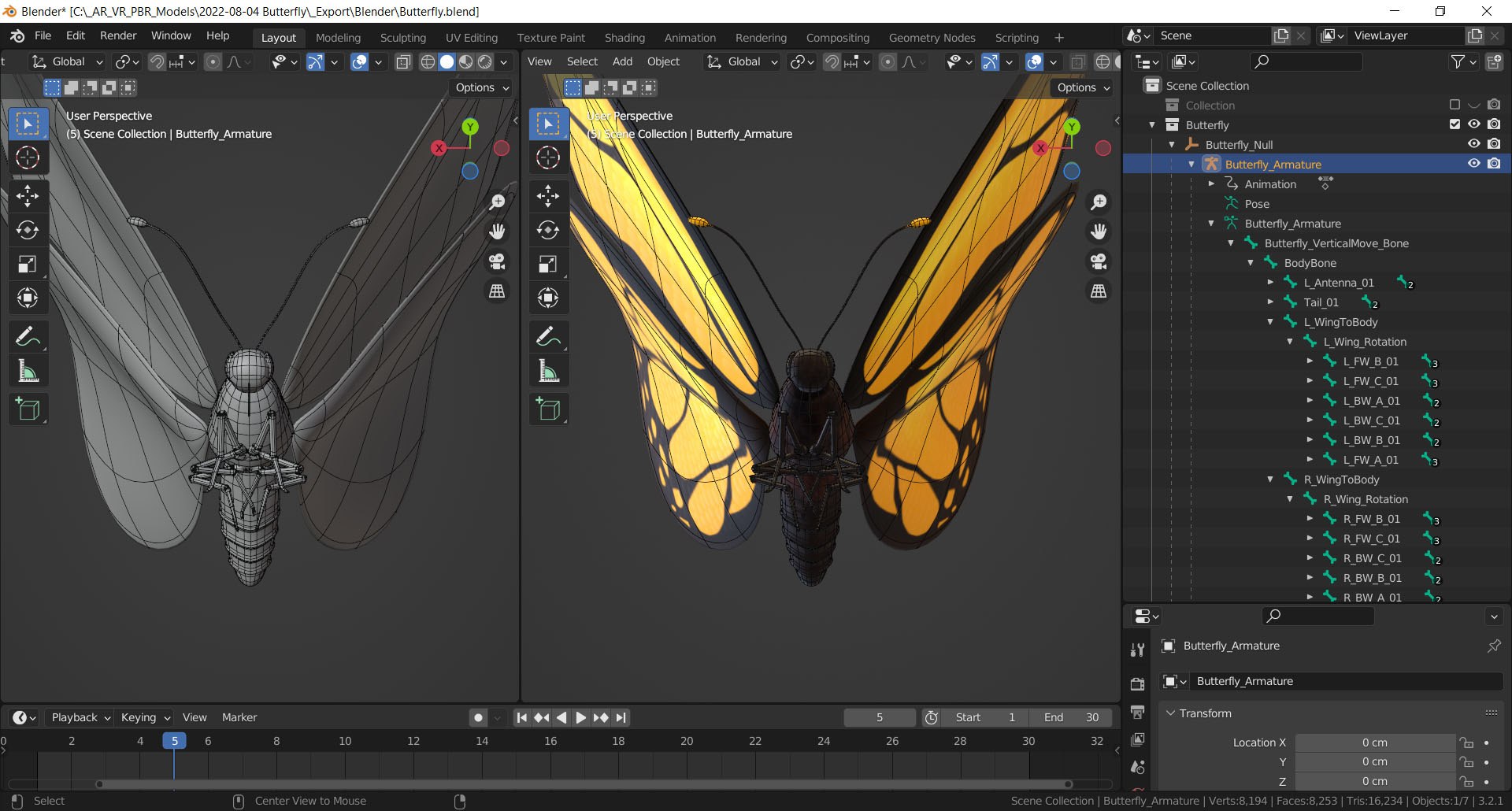 Butterfly With Flying Animation 3D - TurboSquid 1938871