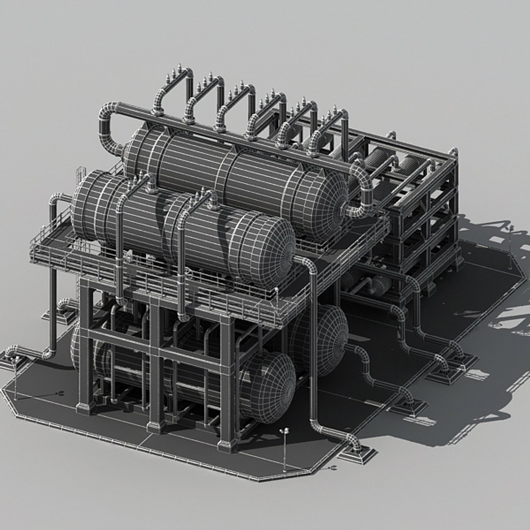 Refinery Unit 3d Model