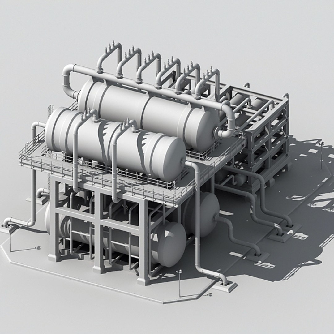 Refinery Unit 3d Model