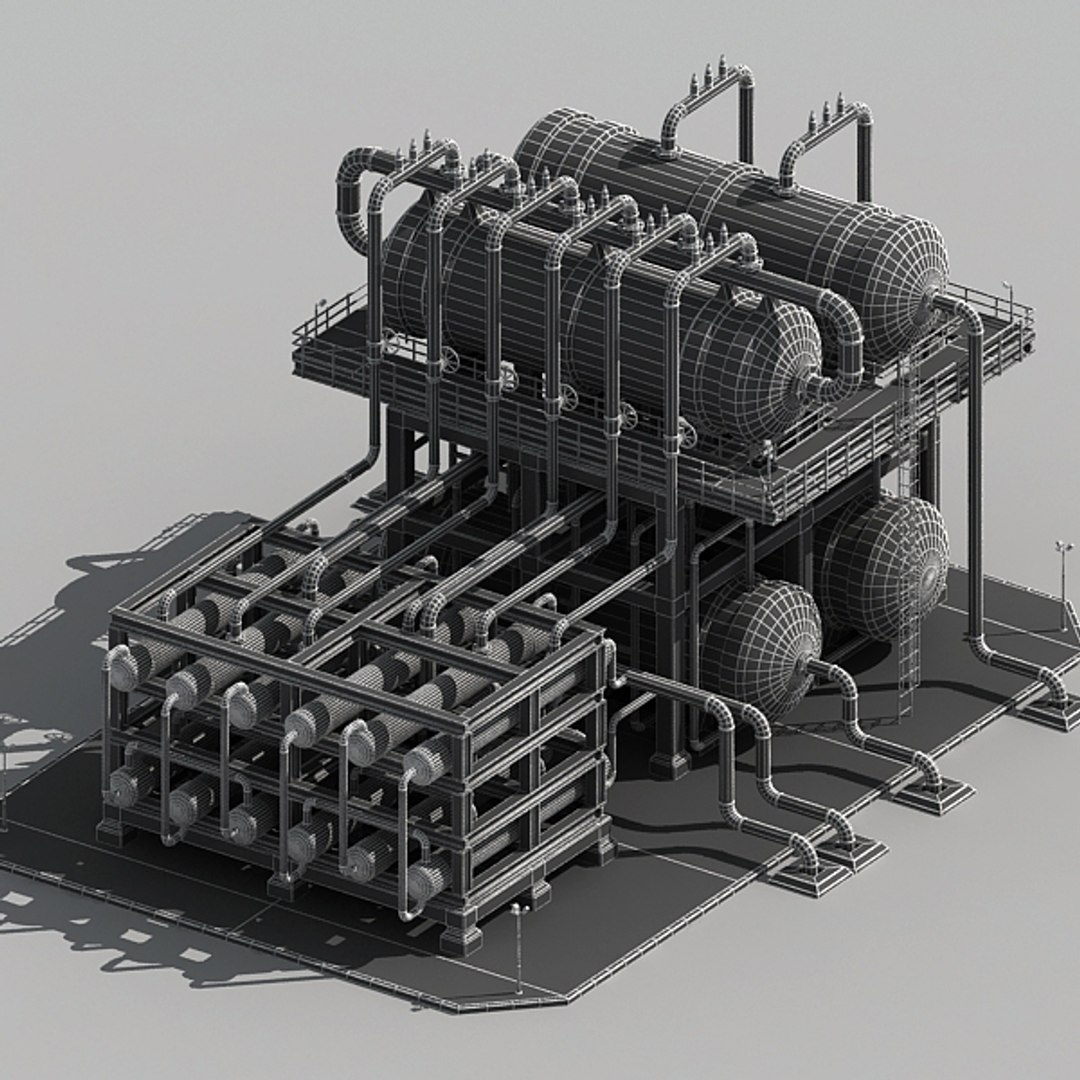 Refinery Unit 3d Model