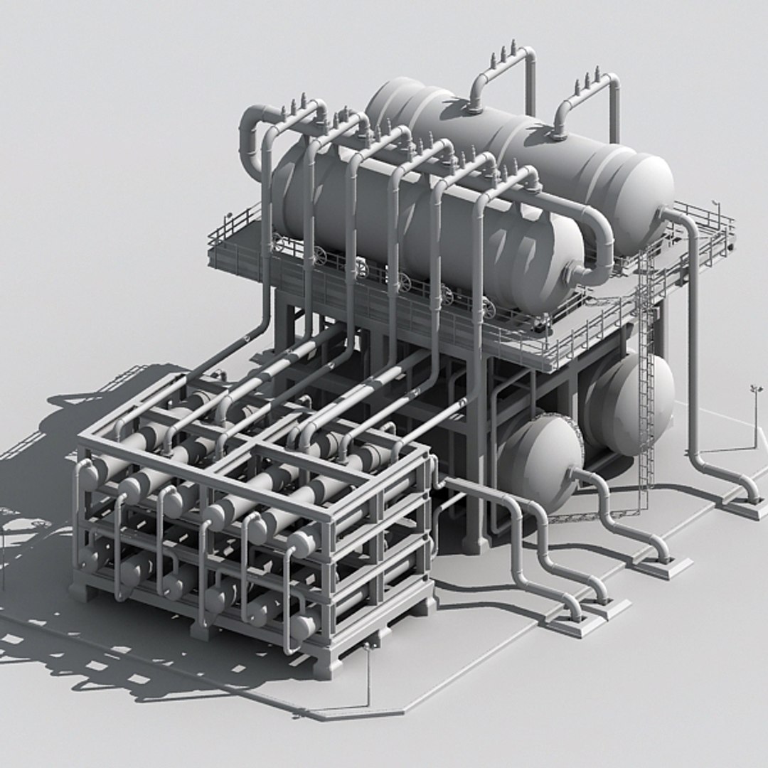Refinery Unit 3d Model
