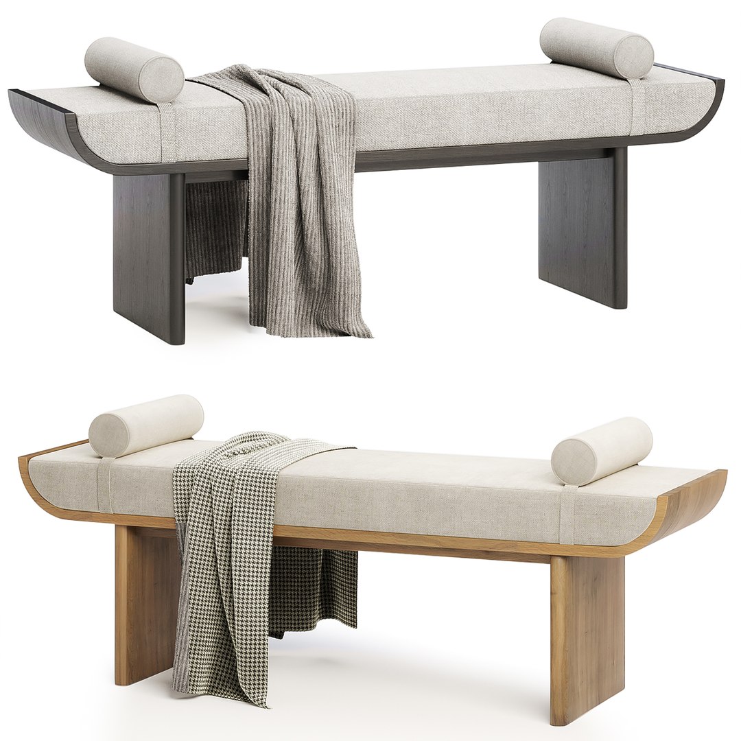 3D Sischo Upholstered Bench - TurboSquid 2255305