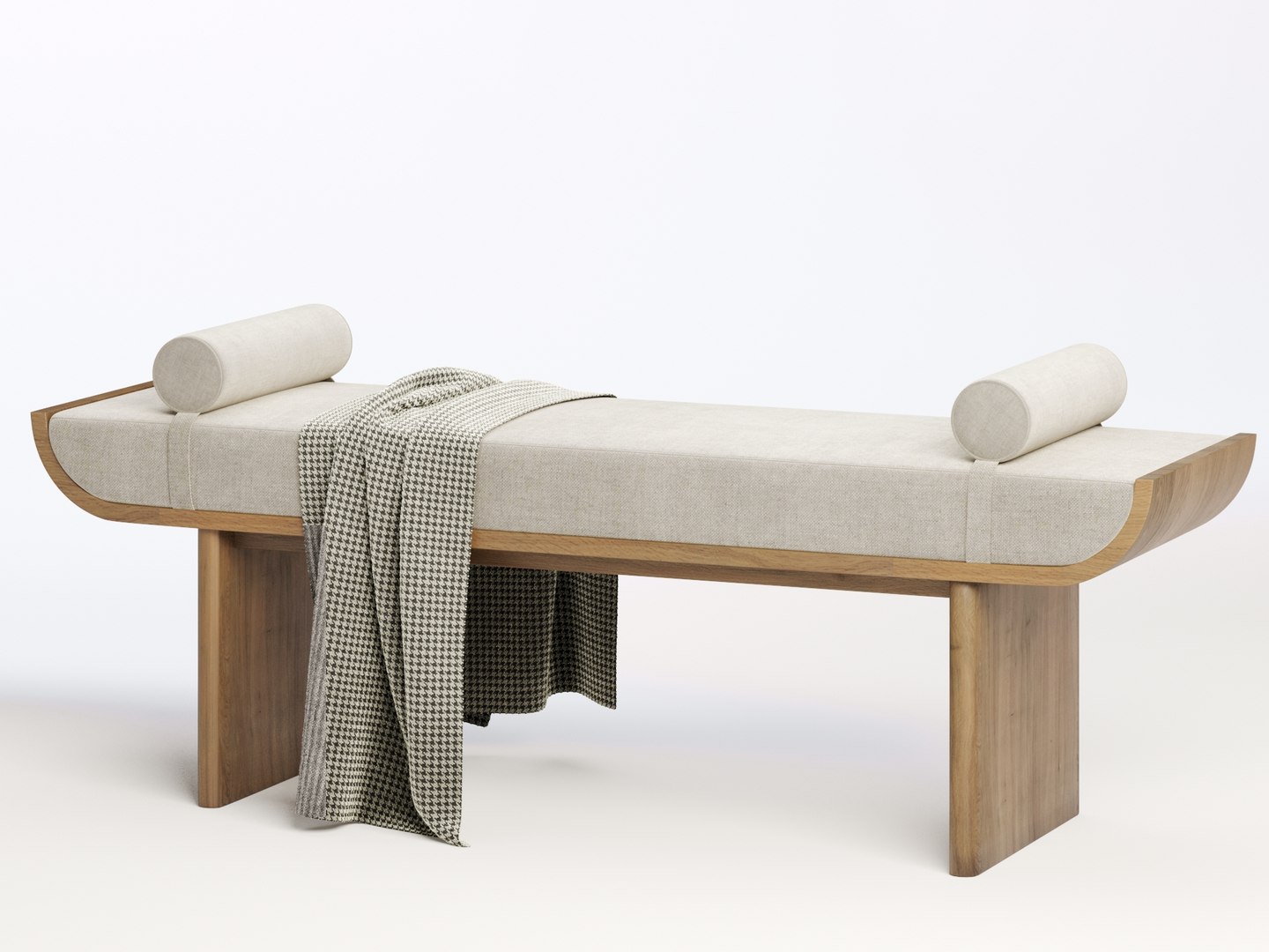 3D Sischo Upholstered Bench - TurboSquid 2255305