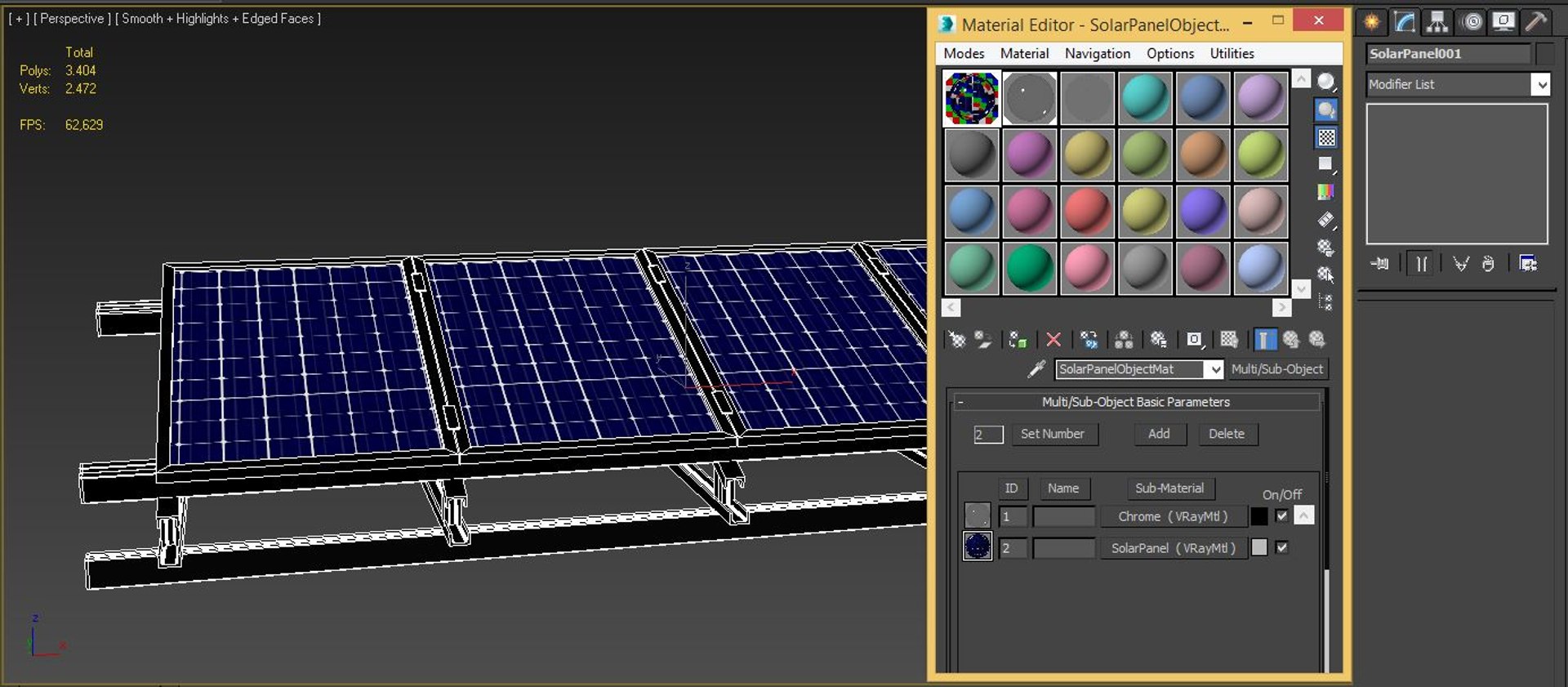 Solar Panel 3d 3ds