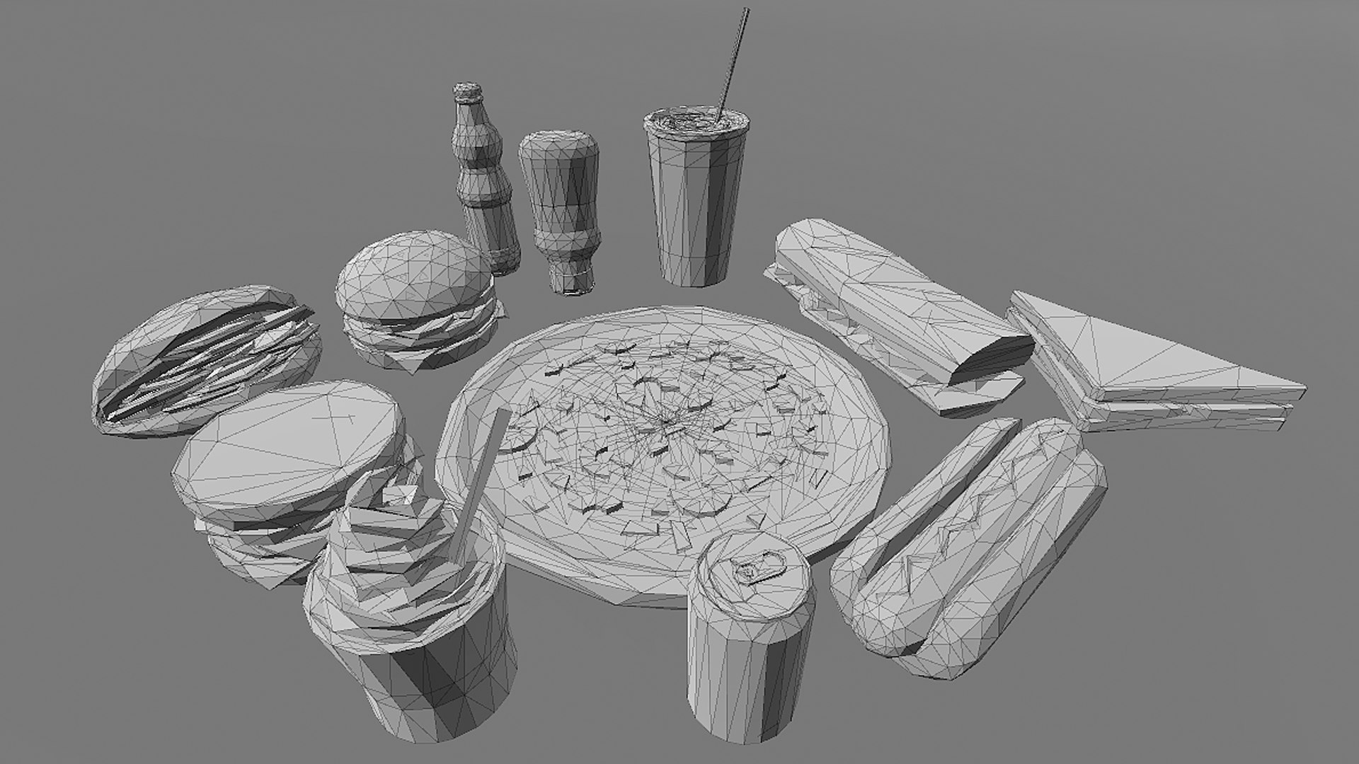 LowPolyPro Fast-foods 3D Model - TurboSquid 1774772