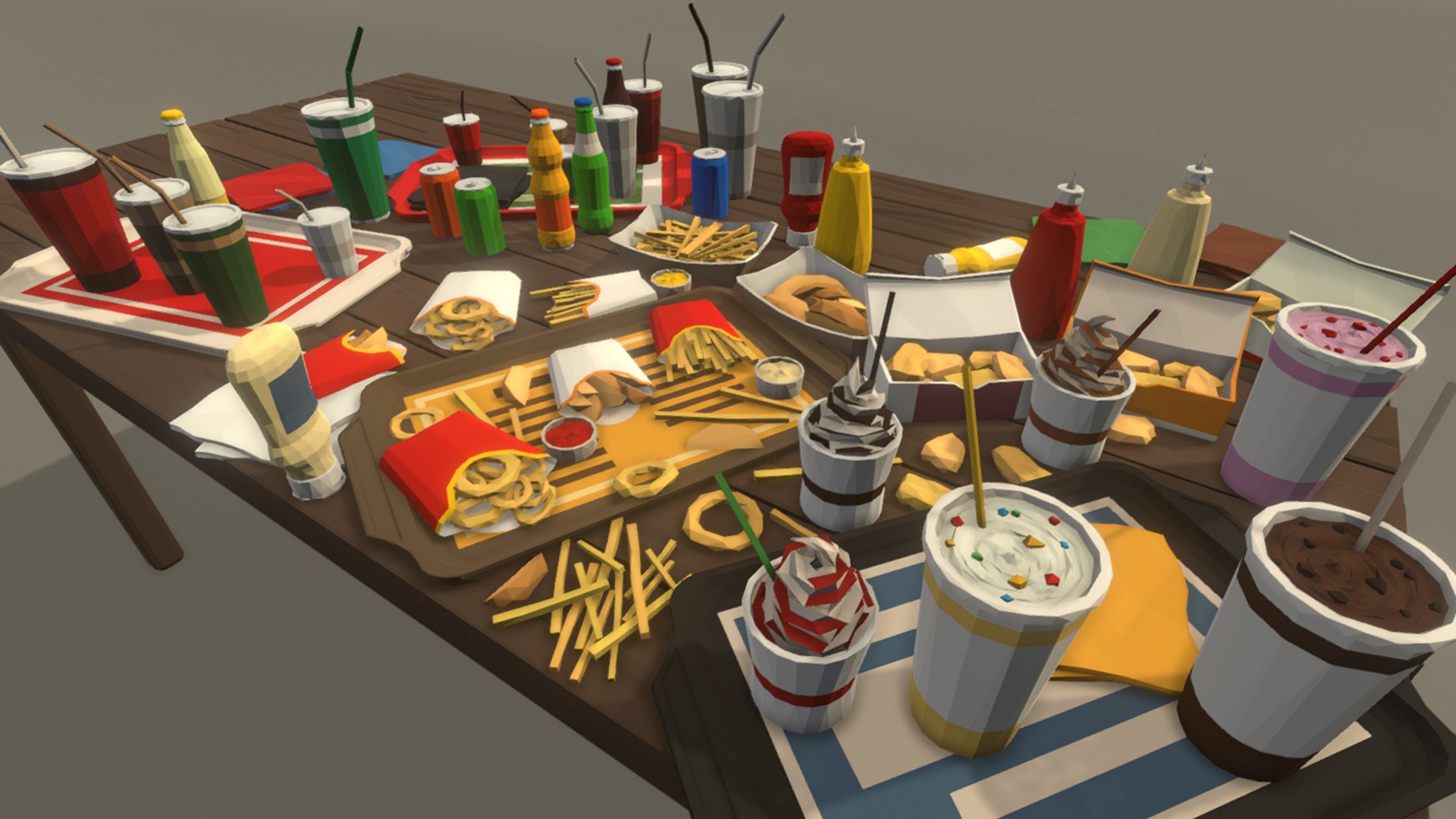 LowPolyPro Fast-foods 3D Model - TurboSquid 1774772