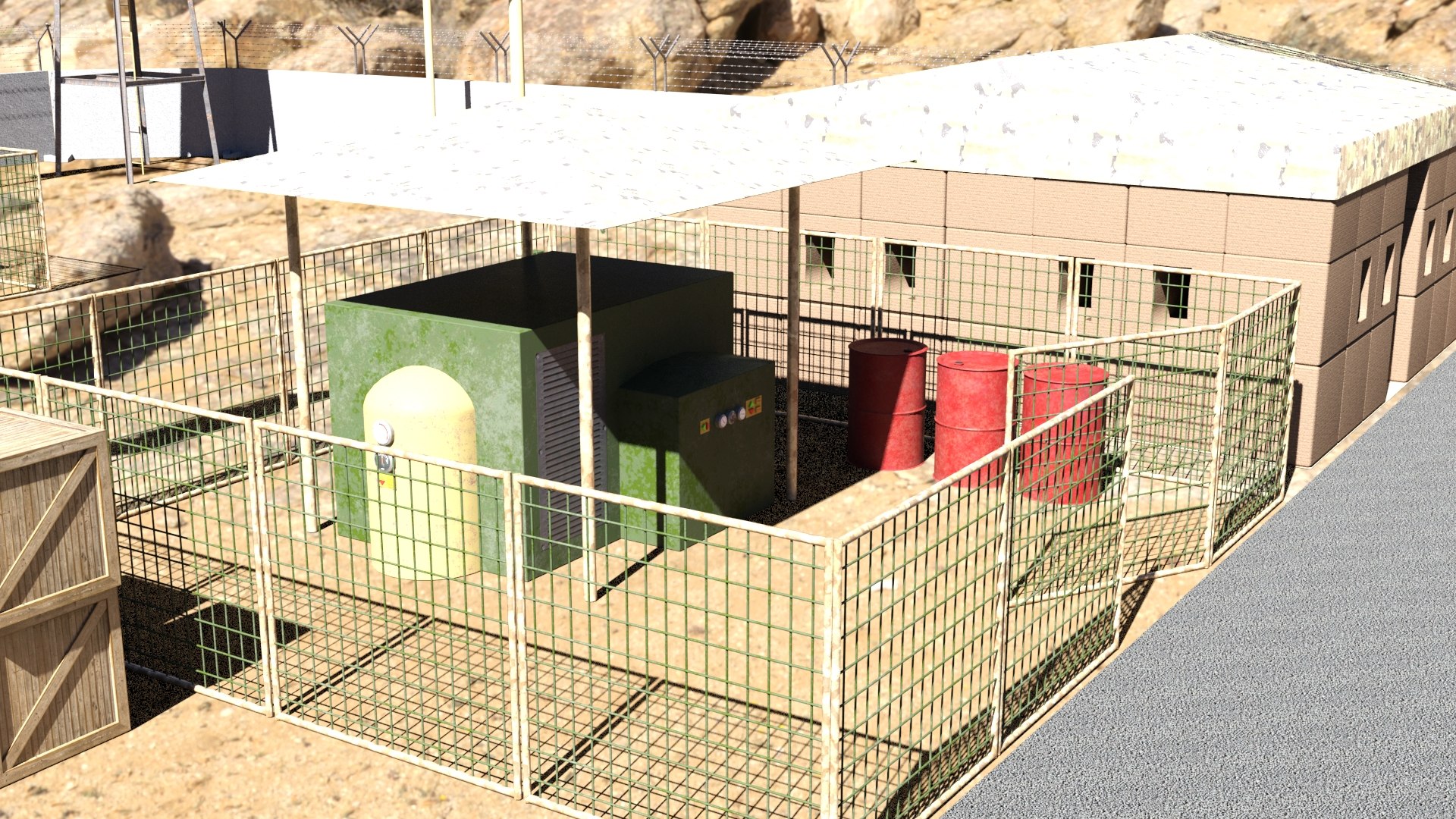 Military Base 3D Model - TurboSquid 1406368