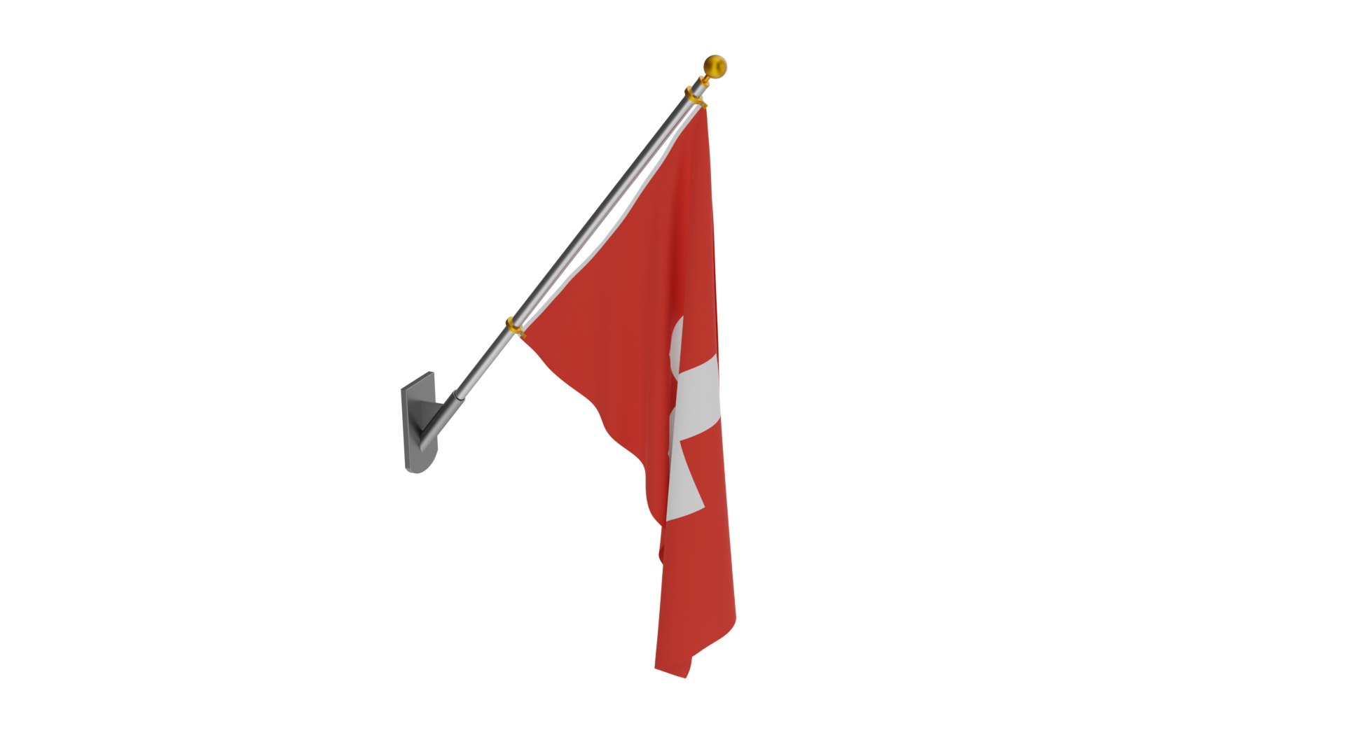Wall Flag Switzerland 3D Model - TurboSquid 2209884