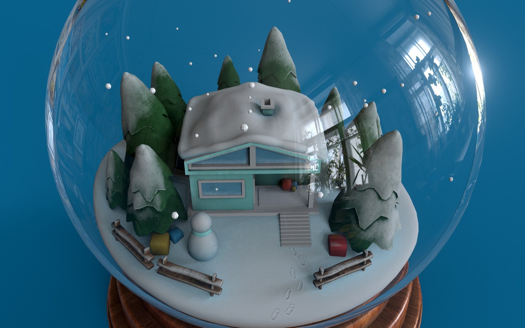 Christmas Snow Globe 3D - TurboSquid 1814260