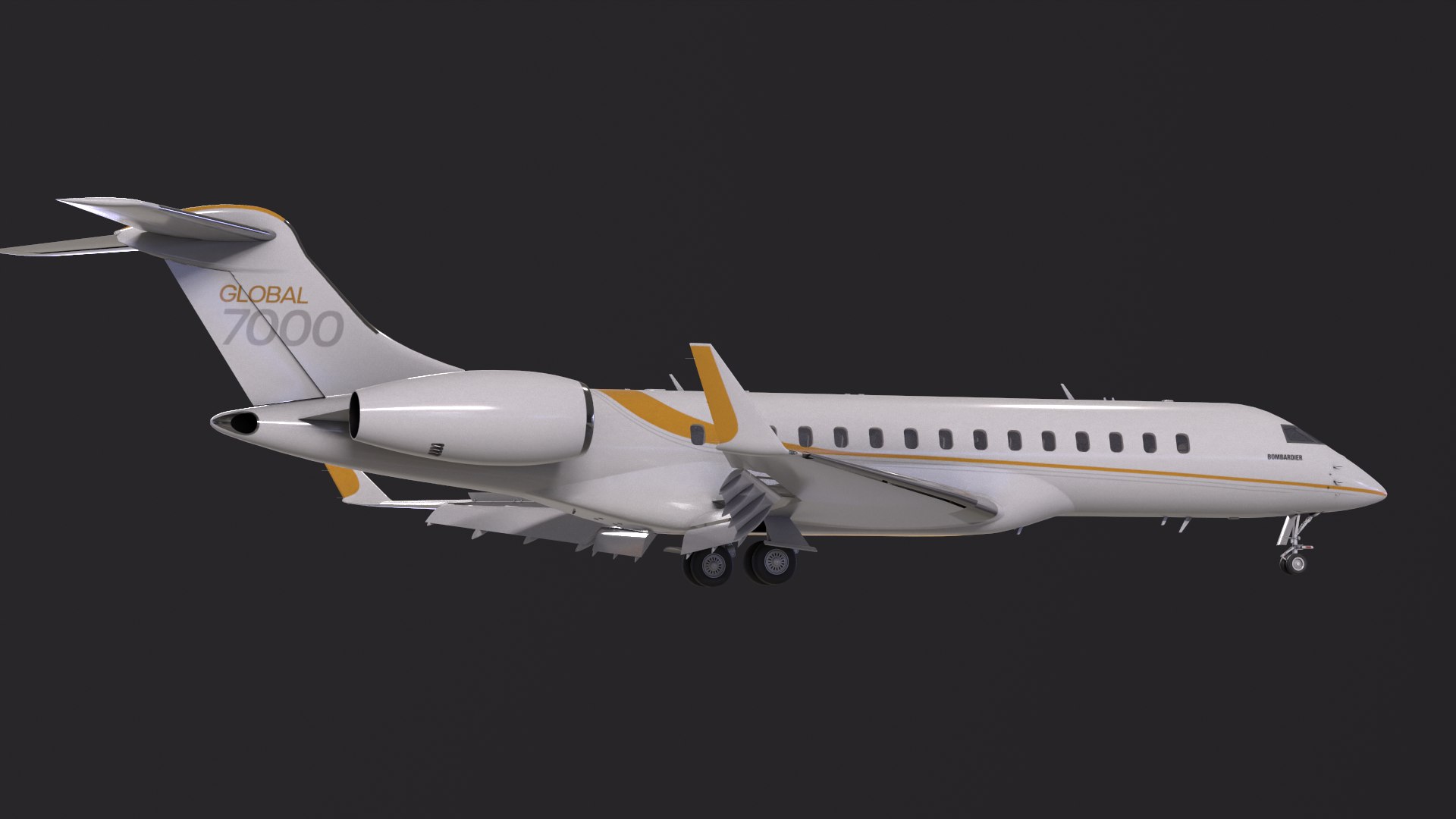 Bombardier Global 7000 3D - TurboSquid 1979018