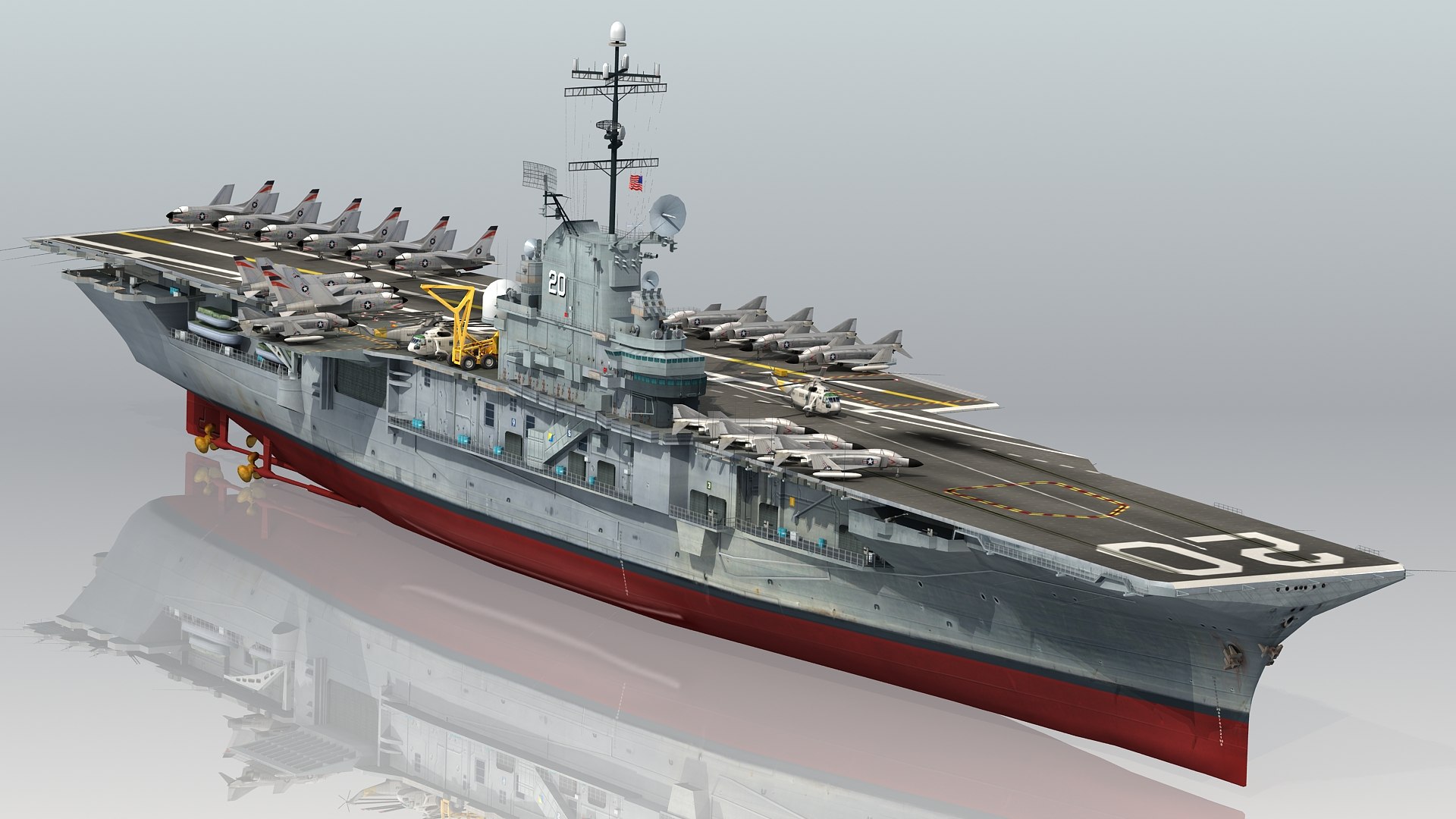 USS Bennington CV-20 Essex-class Aircraft Carrier 3D Model - TurboSquid ...