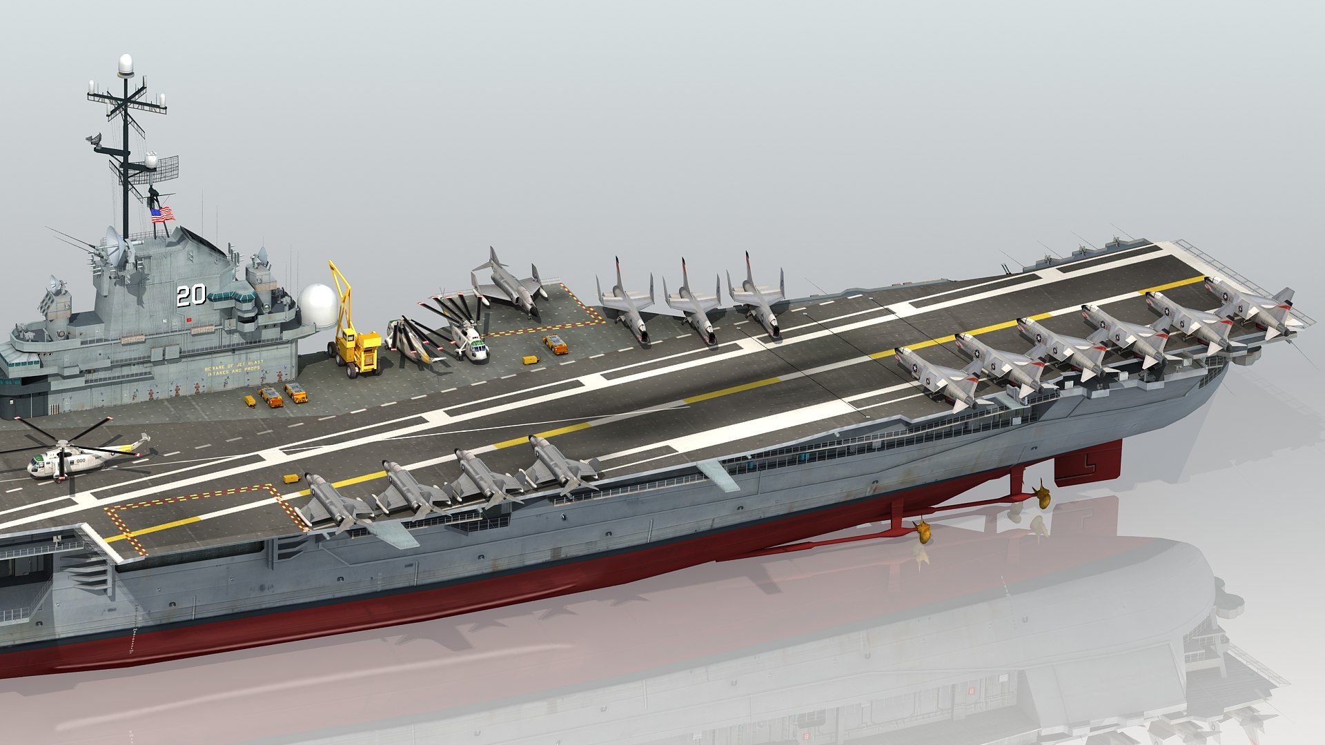 USS Bennington CV-20 Essex-class aircraft carrier 3D model - TurboSquid ...