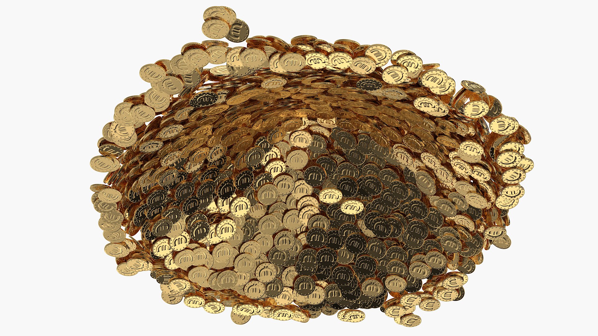 Small Euro Coins Pile 3D Model - TurboSquid 1870975