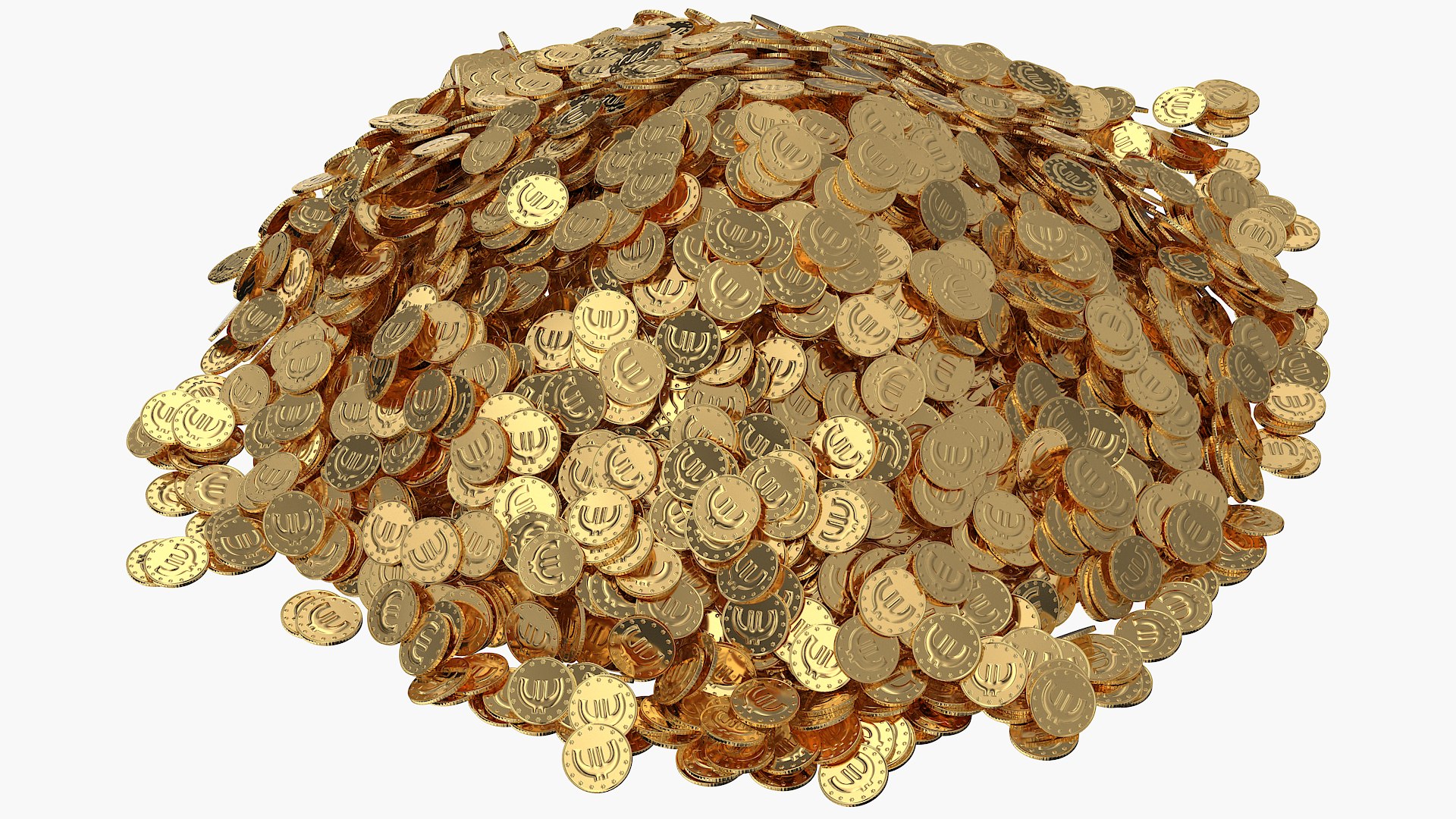 Small Euro Coins Pile 3D Model - TurboSquid 1870975