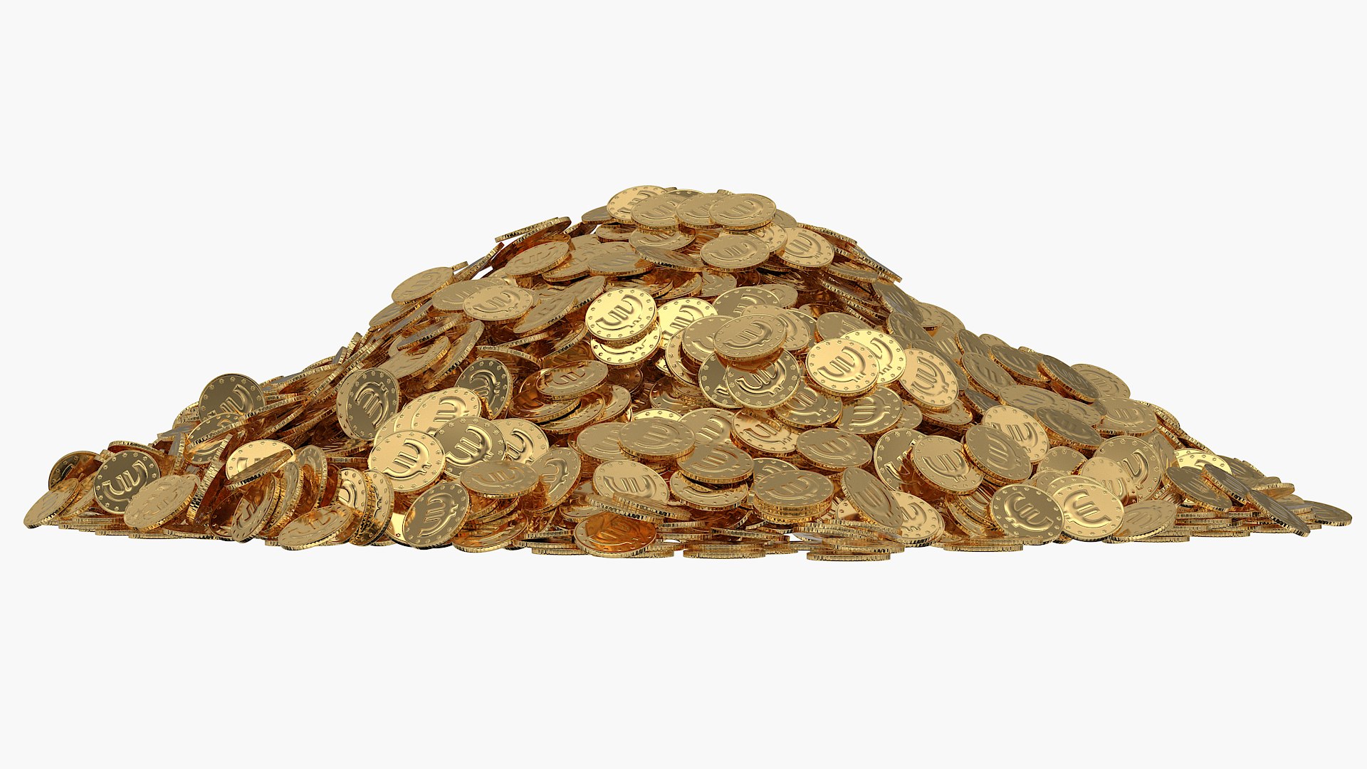 Small Euro Coins Pile 3D Model - TurboSquid 1870975