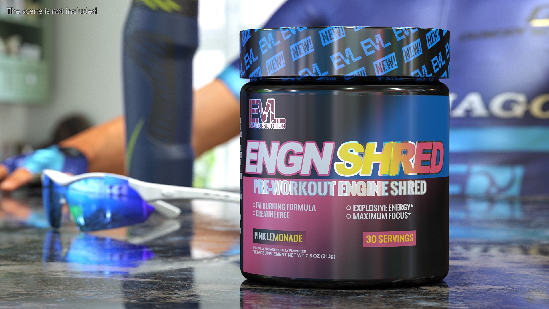 EVL ENGN Shred Pre Workout Thermogenic Fat Burner 3D - TurboSquid 1768716