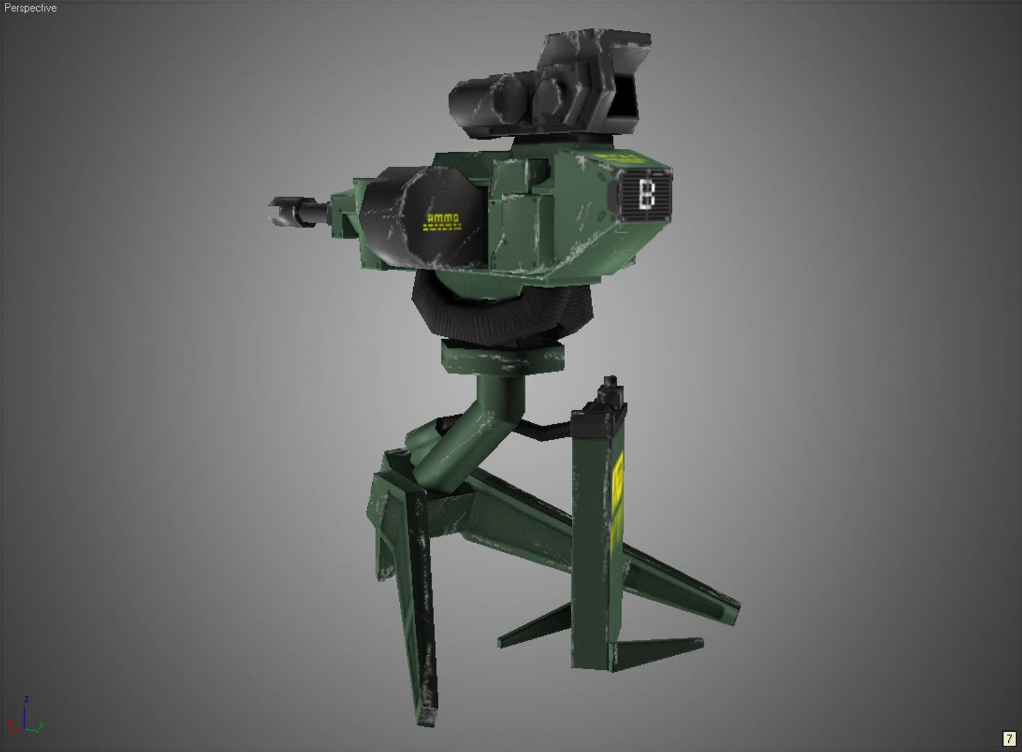 Sentry Turret 3d Model