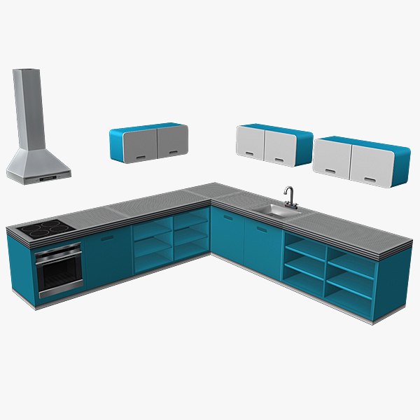 obj retro kitchen