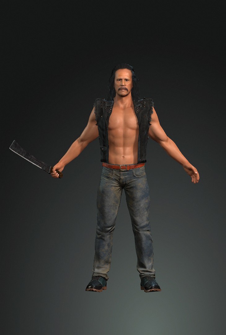 3D Model Character Design Machete Ready - TurboSquid 1540501
