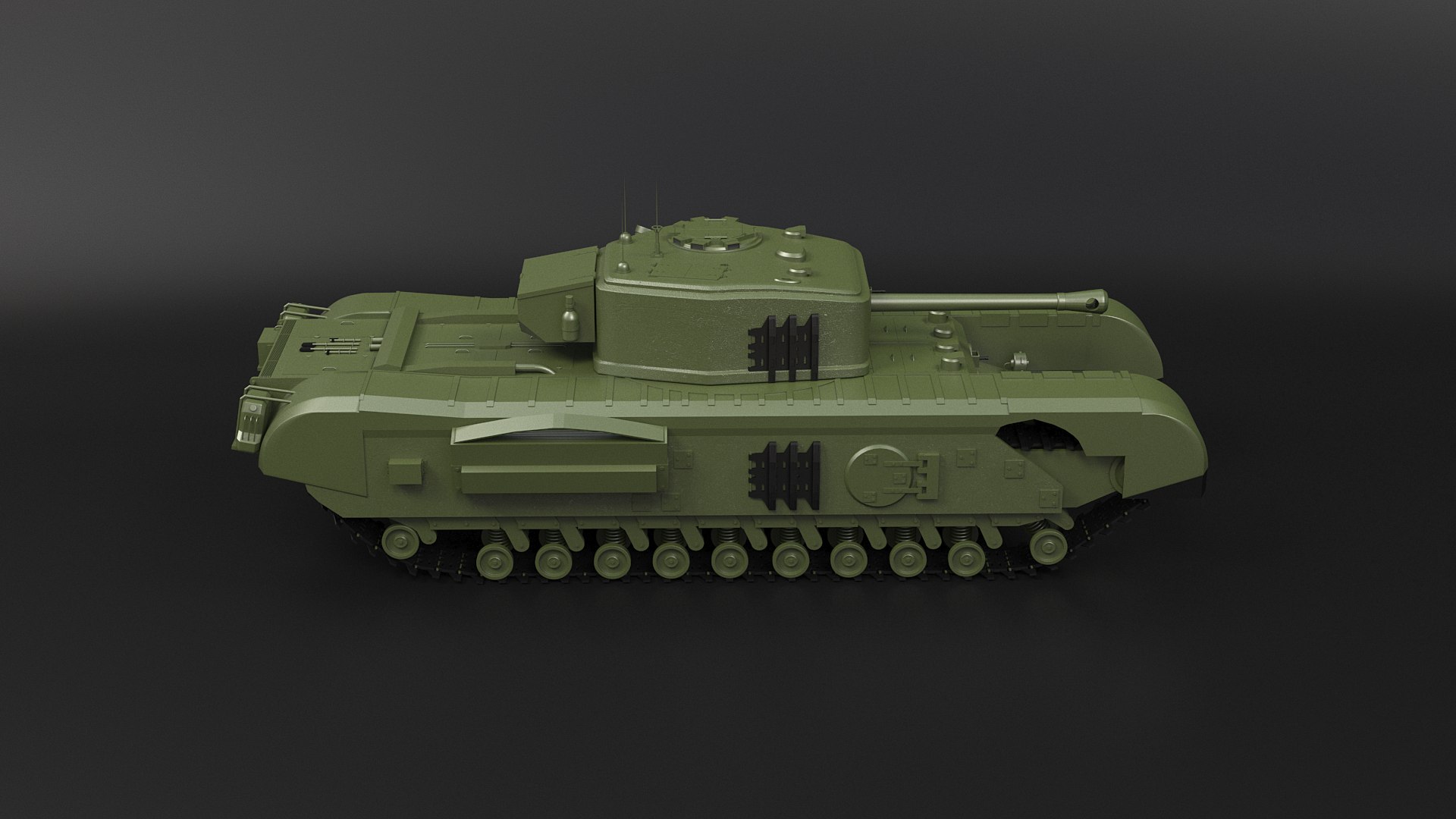 Churchill Mark VII 3D Model - TurboSquid 1979902