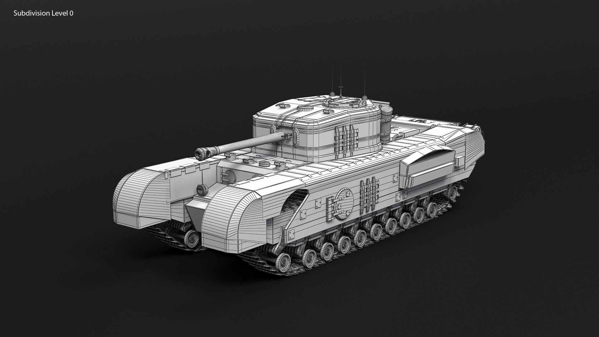 Churchill Mark VII 3D Model - TurboSquid 1979902