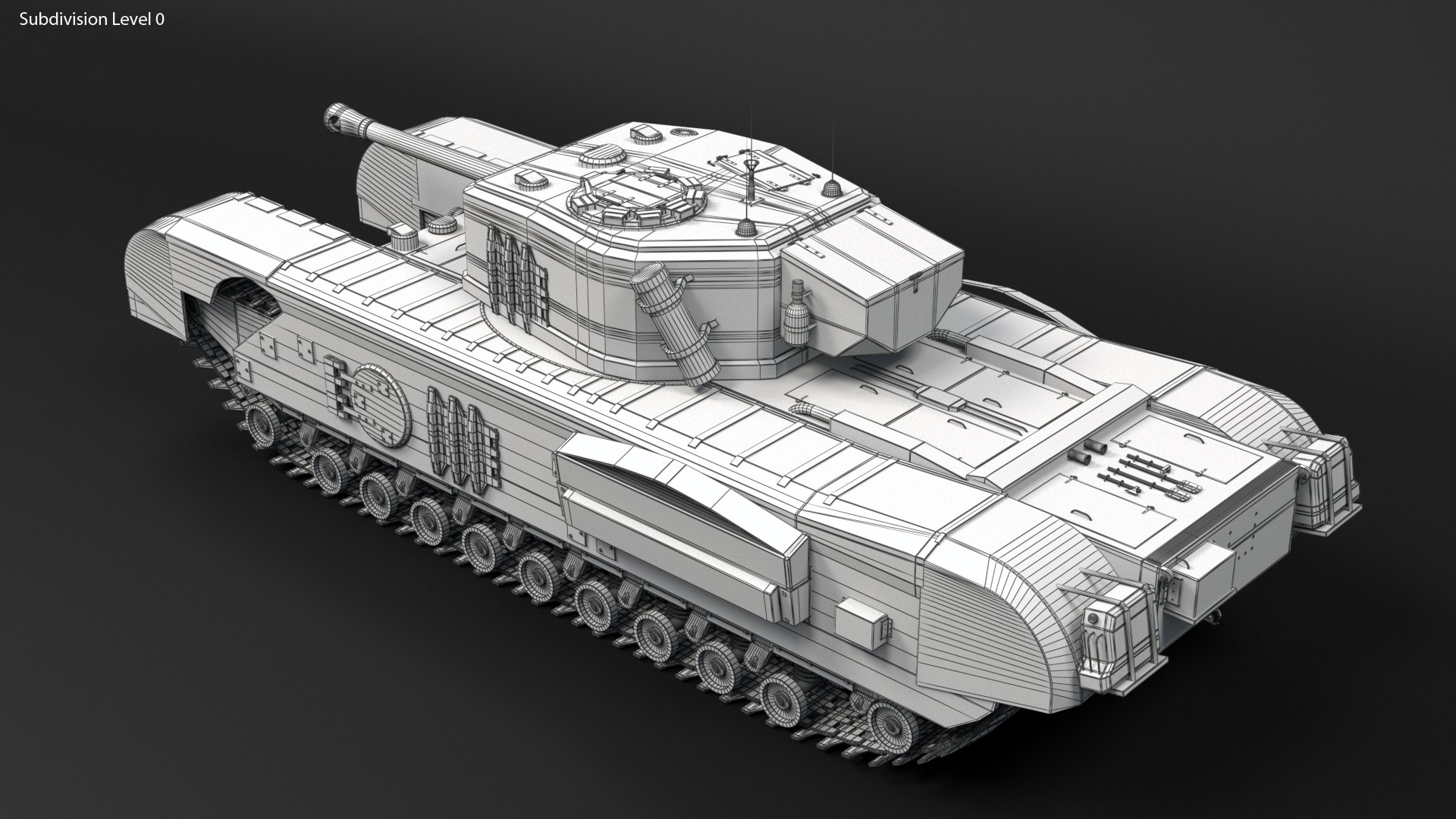 Churchill Mark VII 3D Model - TurboSquid 1979902