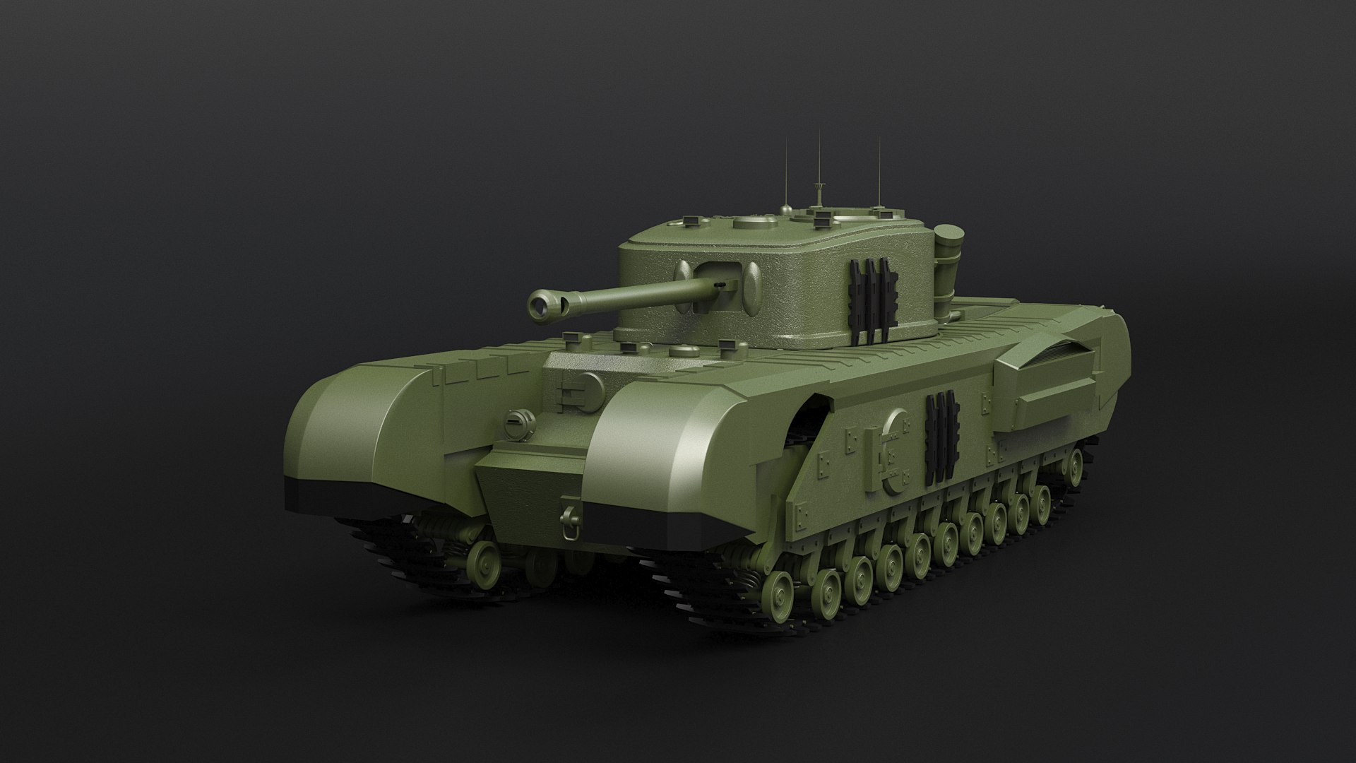 Churchill Mark VII 3D Model - TurboSquid 1979902