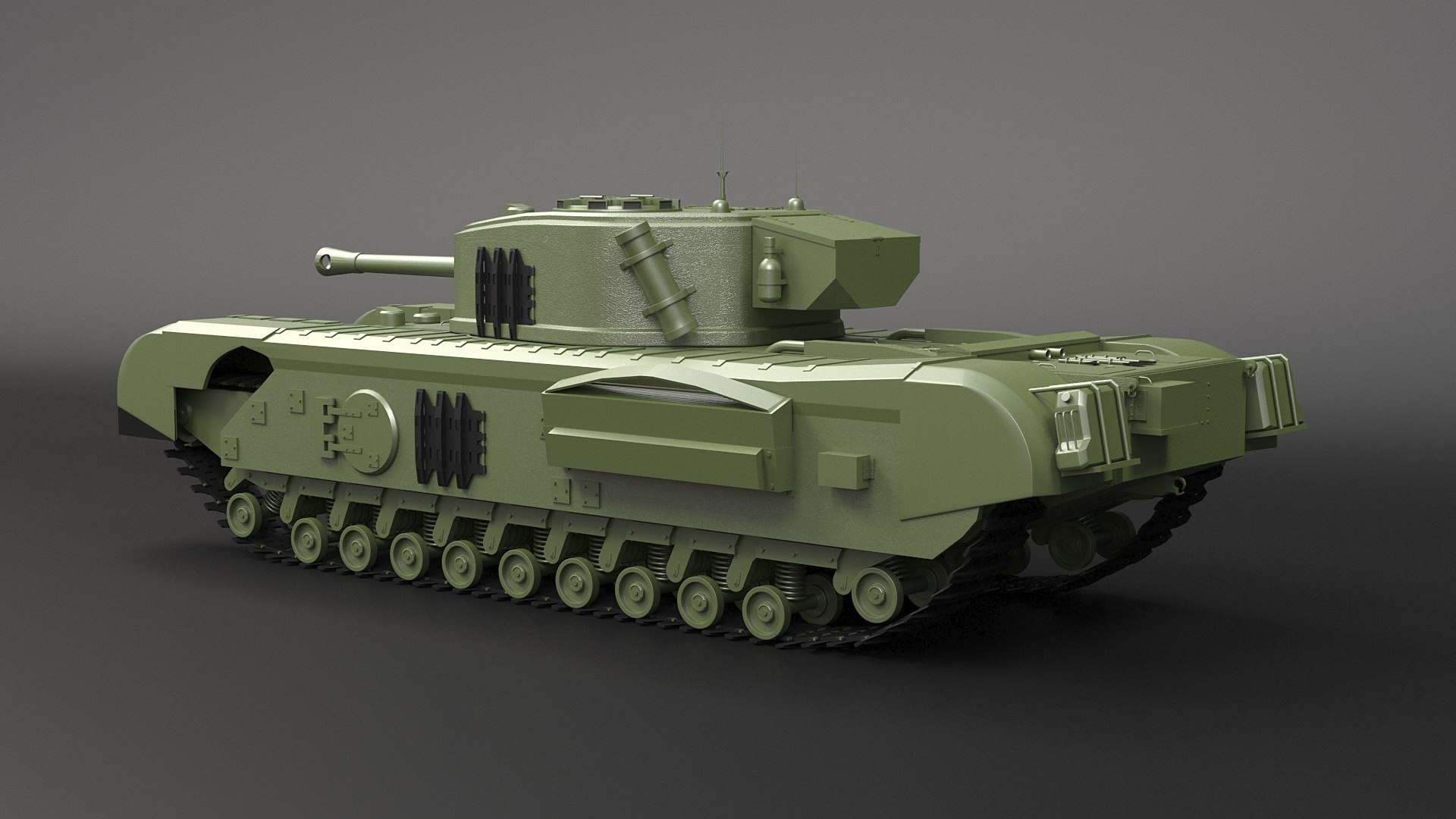 Churchill Mark VII 3D Model - TurboSquid 1979902