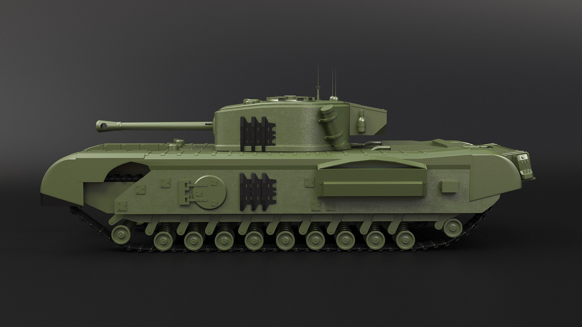 Churchill Mark VII 3D Model - TurboSquid 1979902