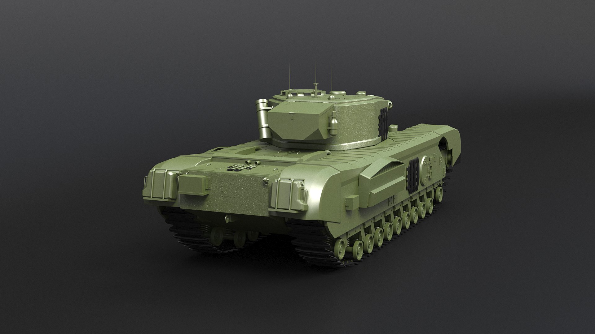Churchill Mark VII 3D Model - TurboSquid 1979902