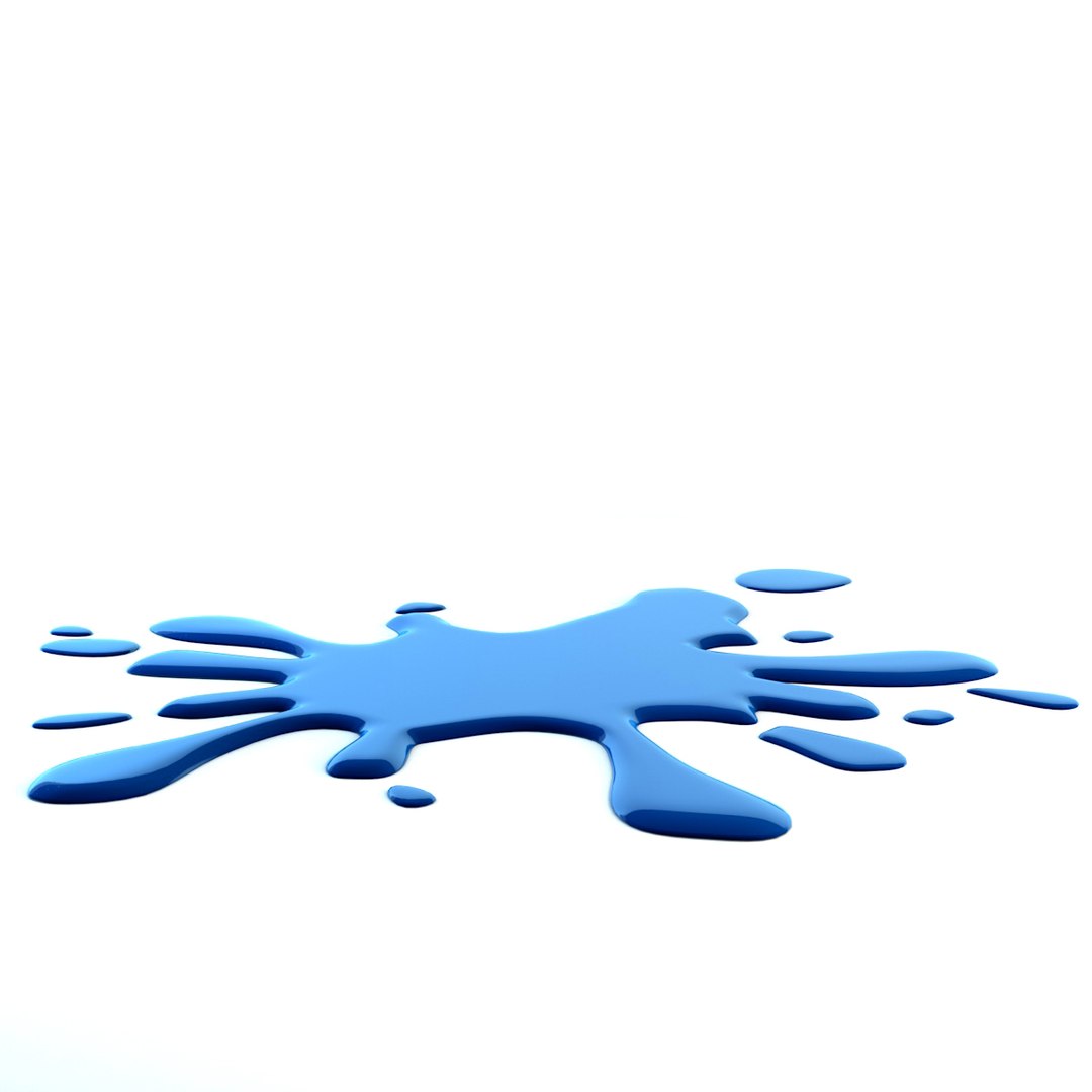 3d Model Of Spilled Liquid Colors