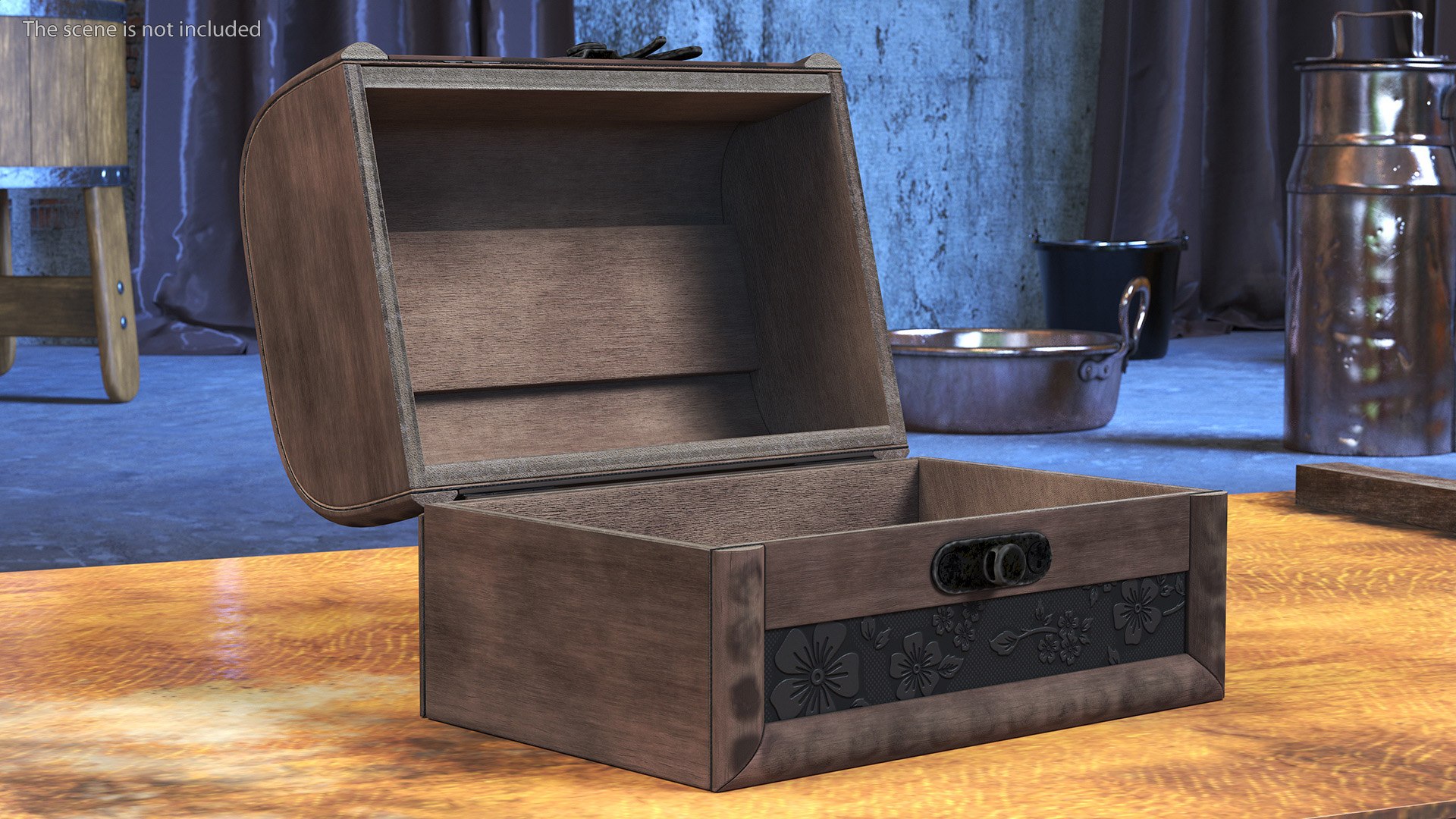 Old Open Wooden Chest 3D Model - TurboSquid 2091420