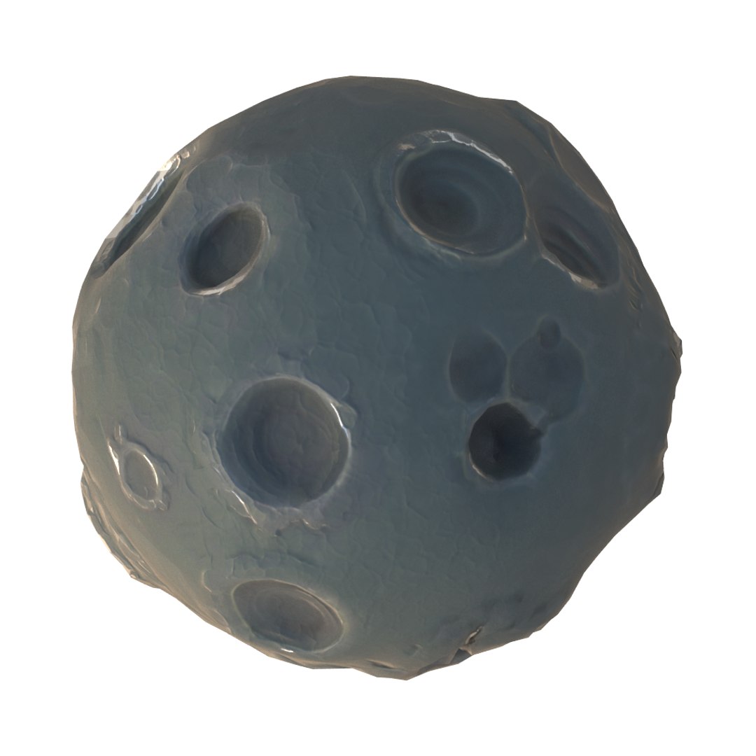 3d cartoon moon model
