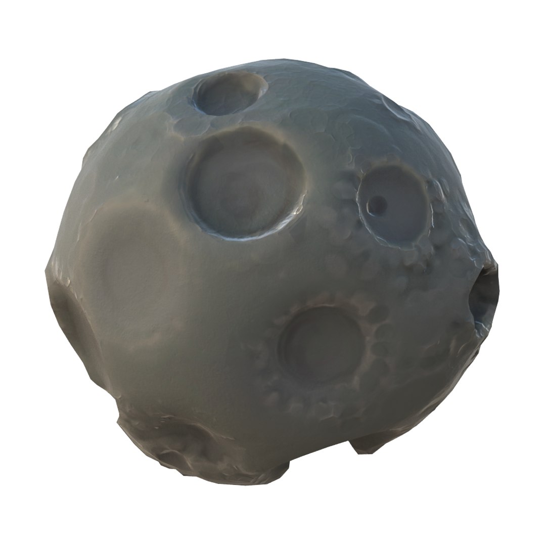 3d cartoon moon model